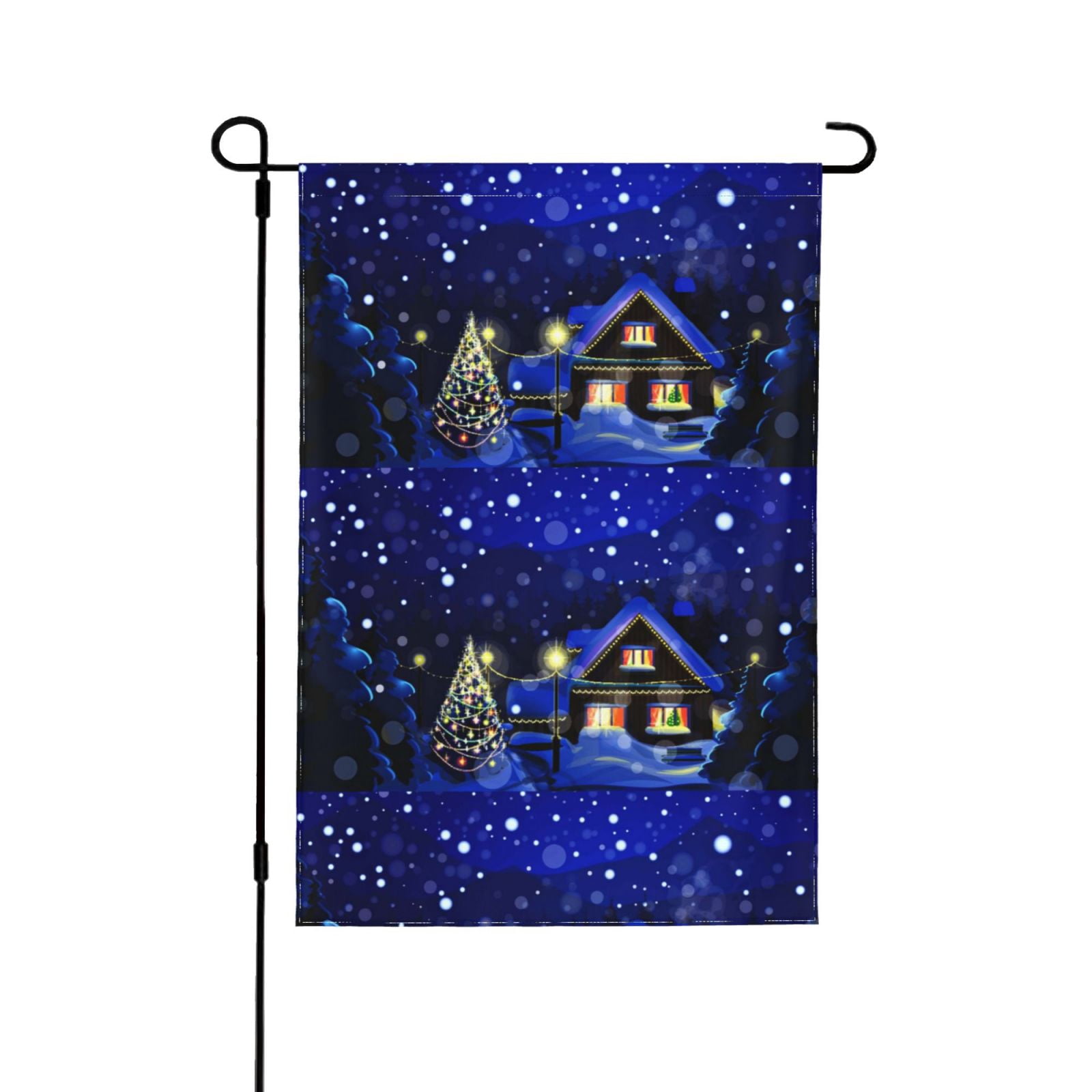 Wukai Christmas Night Garden Flags Double Sided Welcome Garden Yard ...