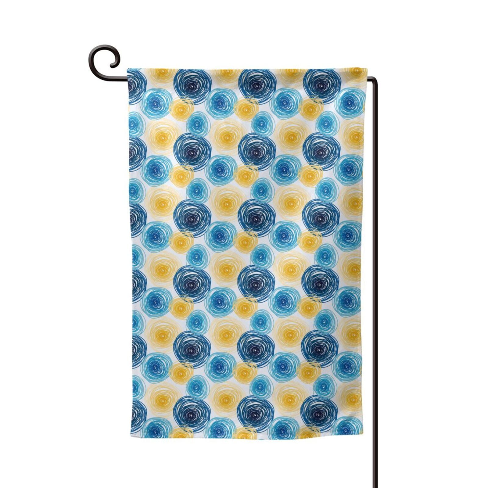 Wukai Circular Print Garden Flag 12.5x18 Inch Double Sided Sun ...