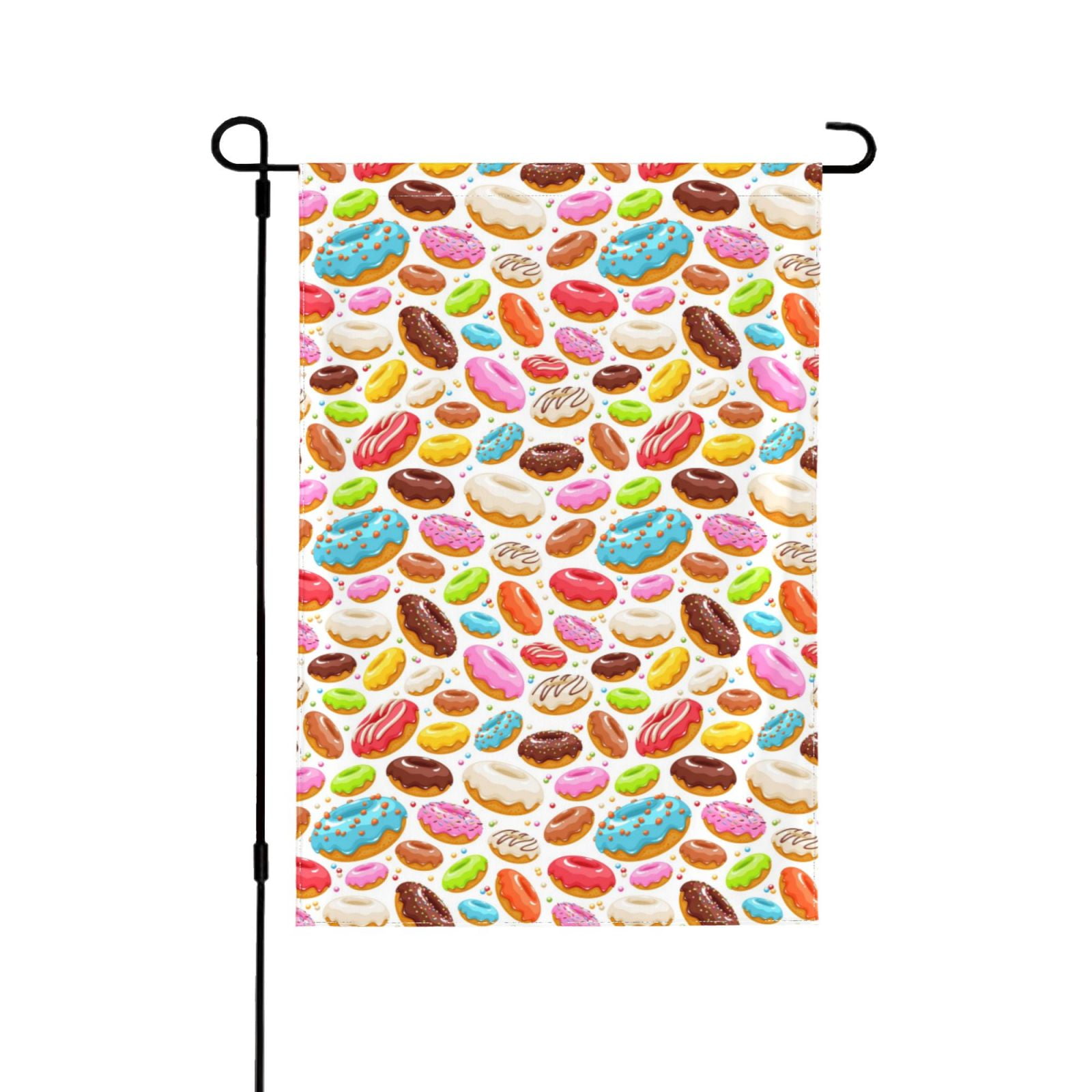 Wukai Color Donut Garden Flags Double Sided Welcome Garden Yard House ...