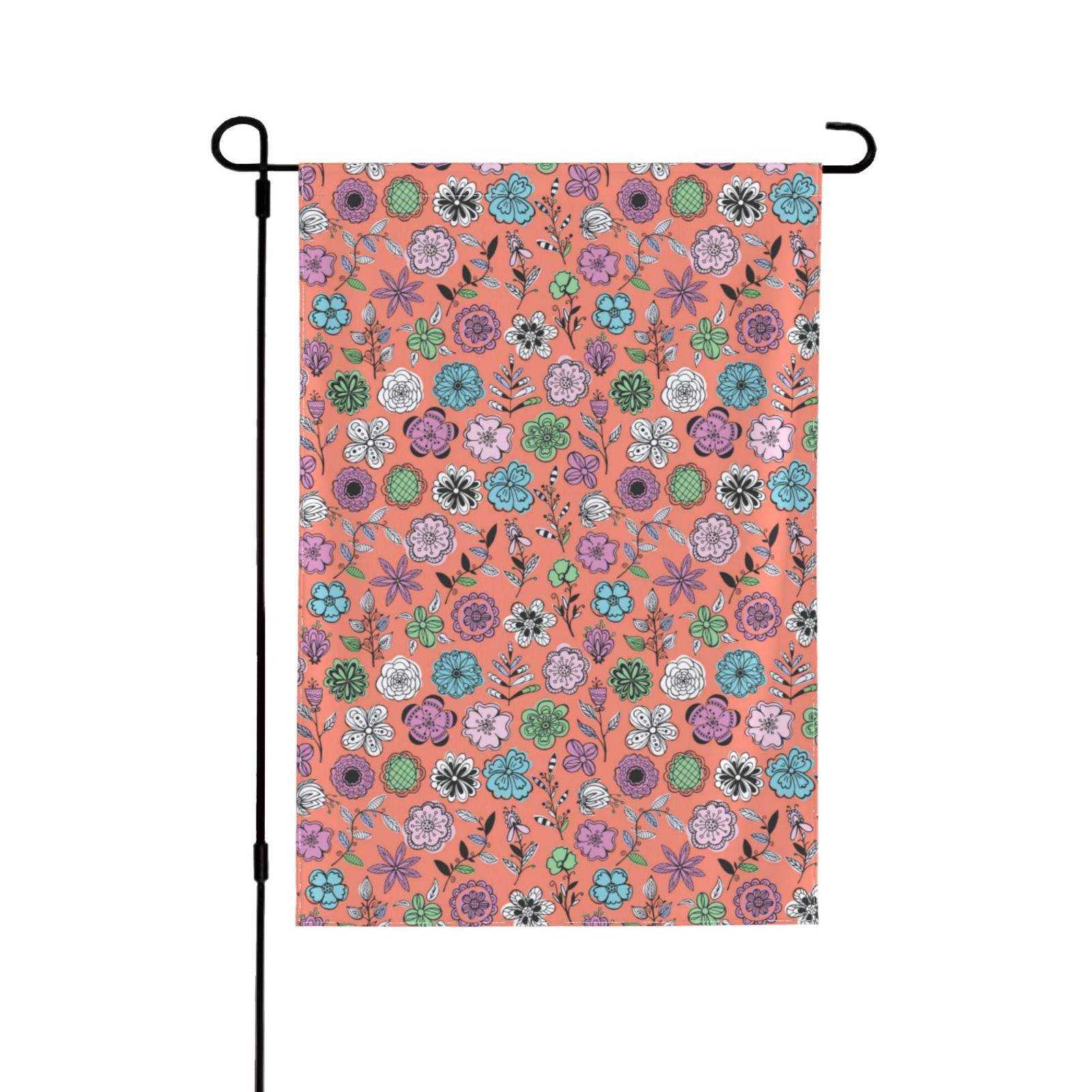 Wukai Color Flowers Garden Flags Double Sided Welcome Garden Yard House ...
