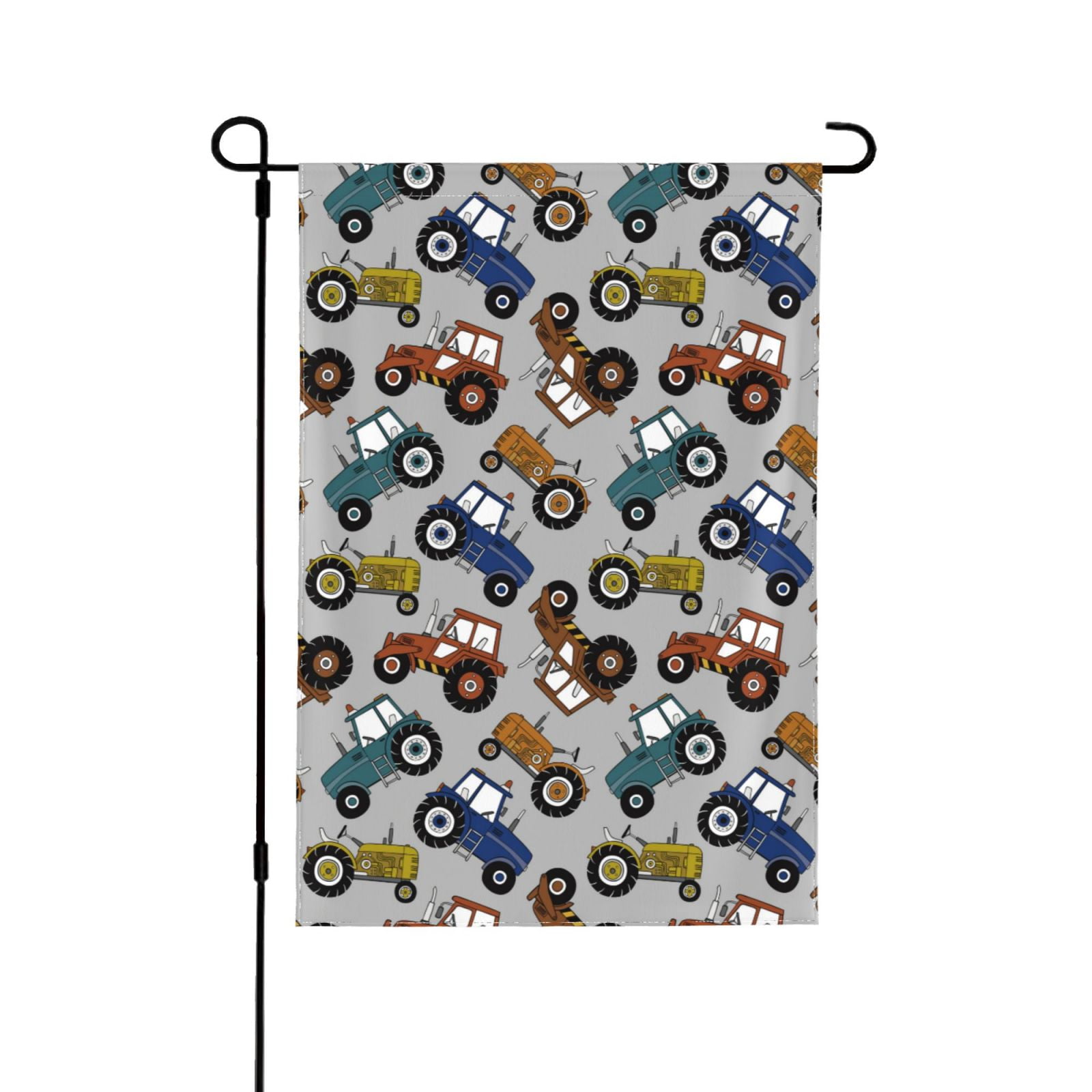 Wukai Color Tractor Garden Flags Double Sided Welcome Garden Yard House ...