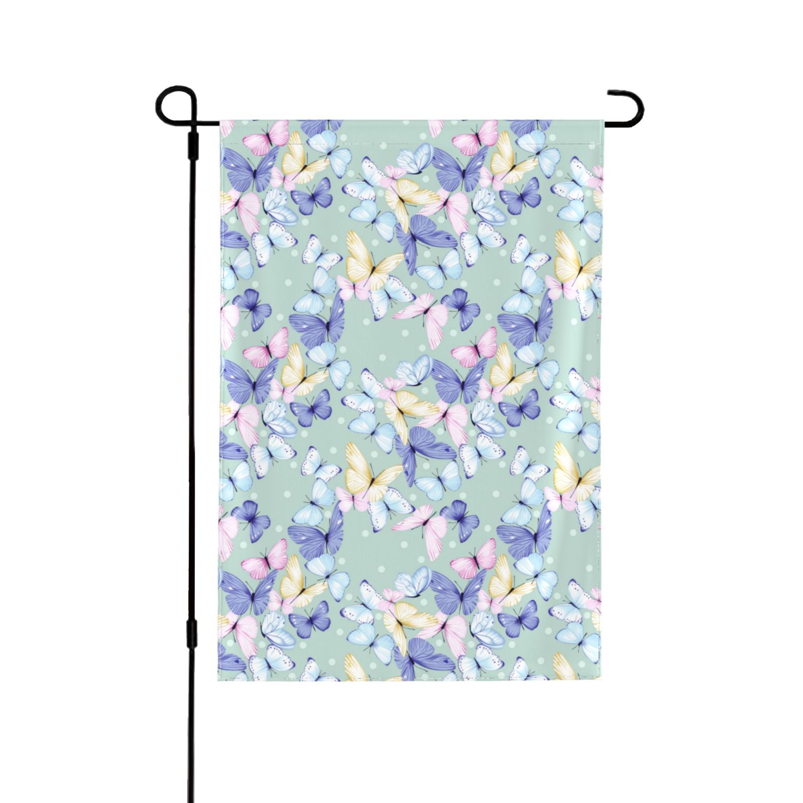 Wukai Colorful Butterfly Garden Flags Double Sided Welcome Garden Yard ...