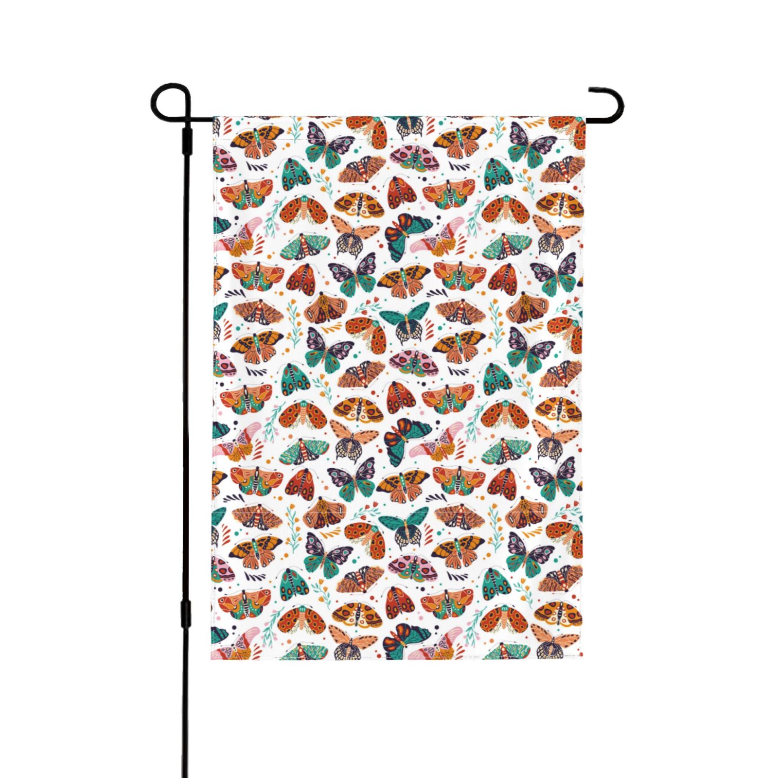 Wukai Colorful Butterfly Garden Flags Double Sided Welcome Garden Yard ...