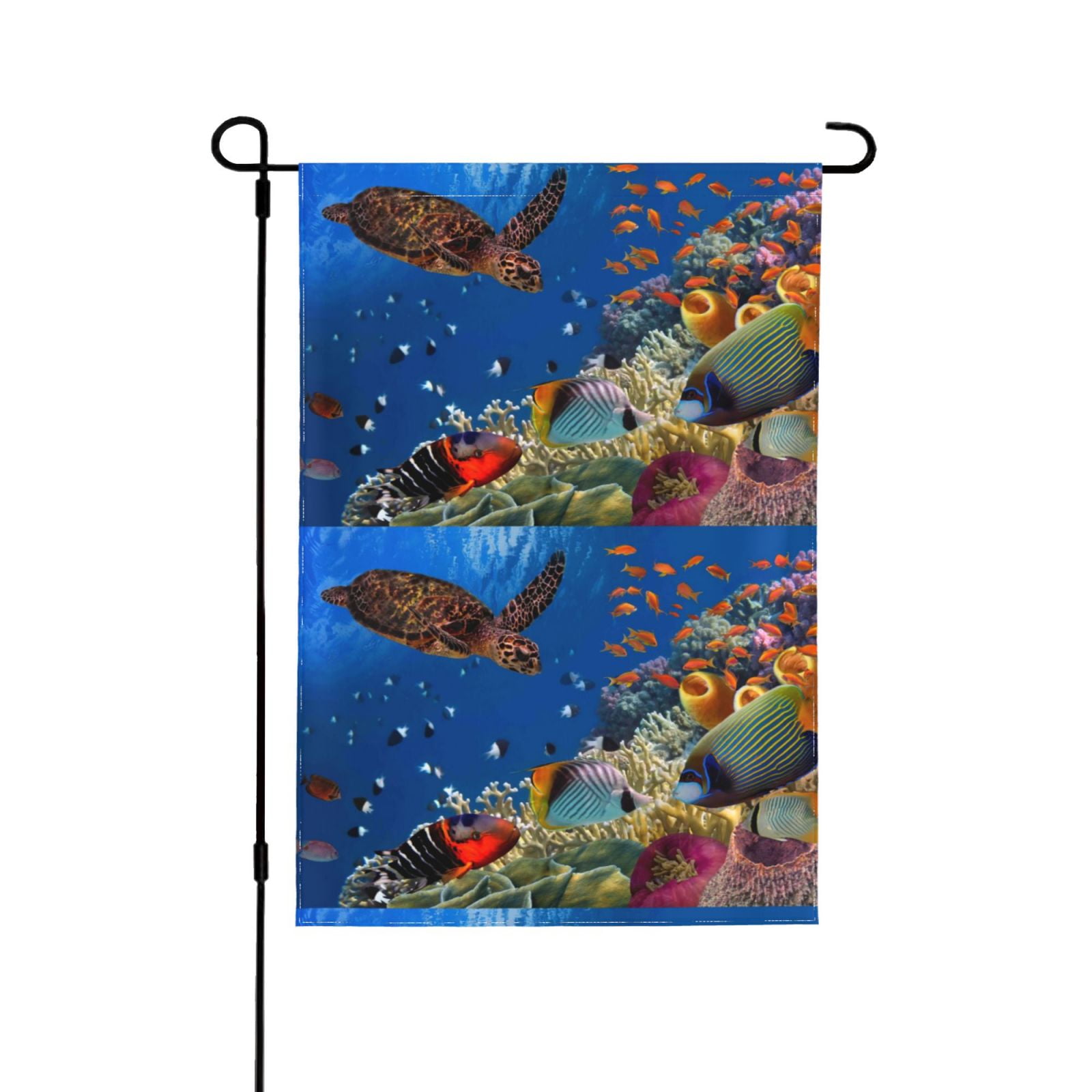 Wukai Colorful Coral Reef Garden Flags Double Sided Welcome Garden Yard ...