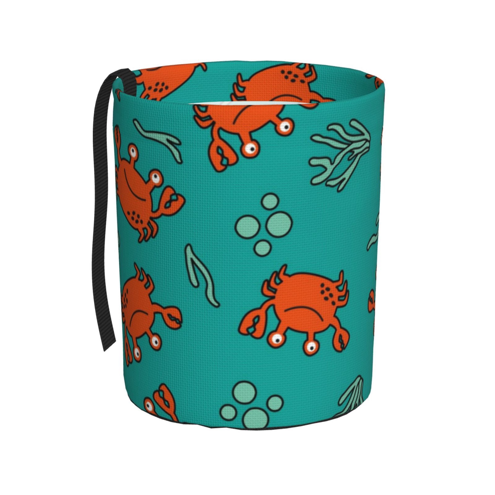 Wukai Colorful Crab Print Car Trash Can - Easy to Clean Hanging Garbage ...