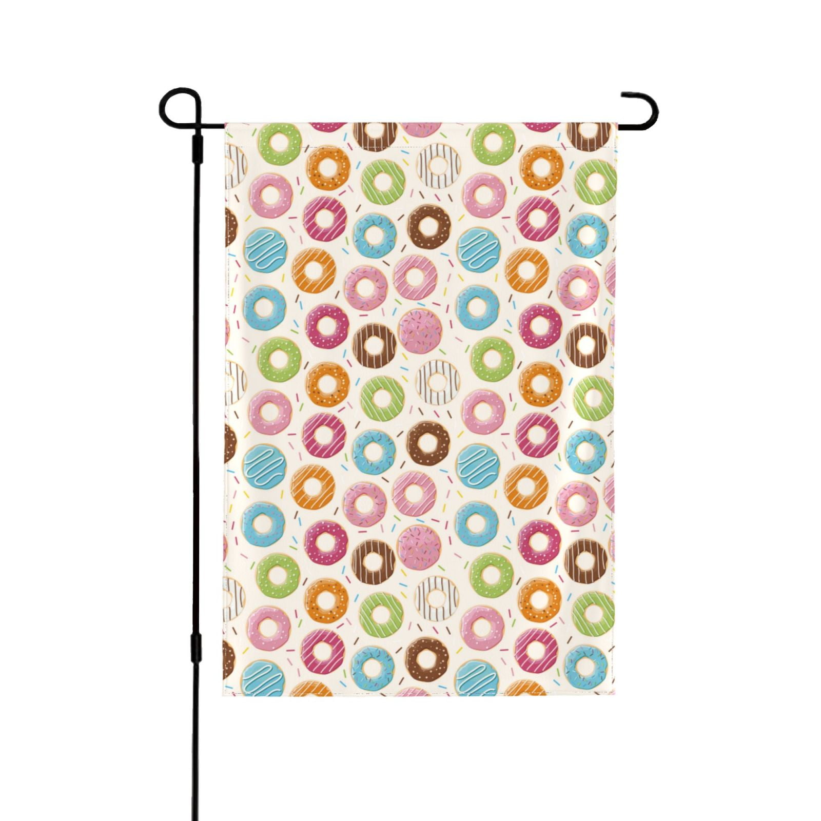 Wukai Colorful Donuts Garden Flags Double Sided Welcome Garden Yard ...
