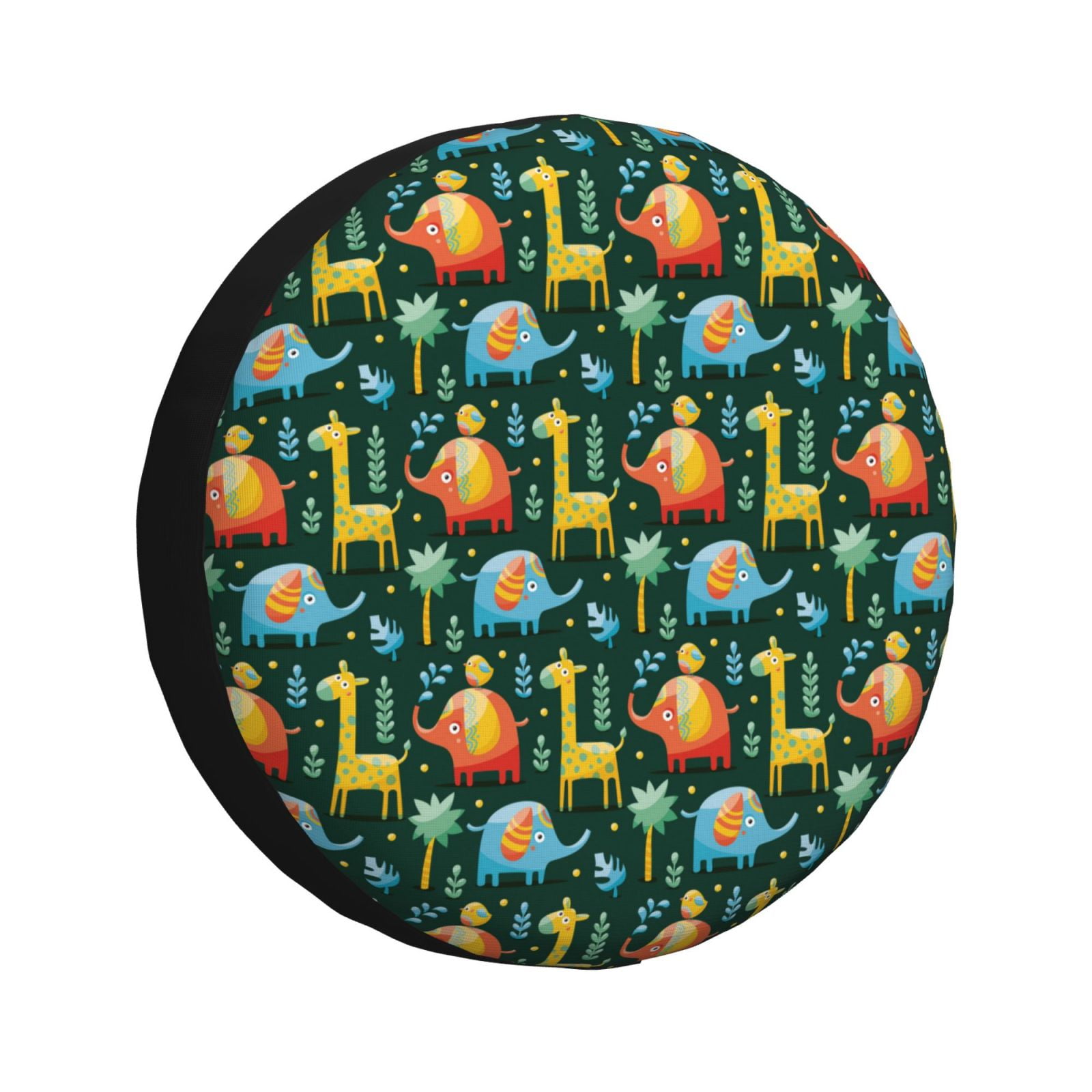 Wukai Colorful Elephants Print Spare Tire Cover for RV Trailer ...