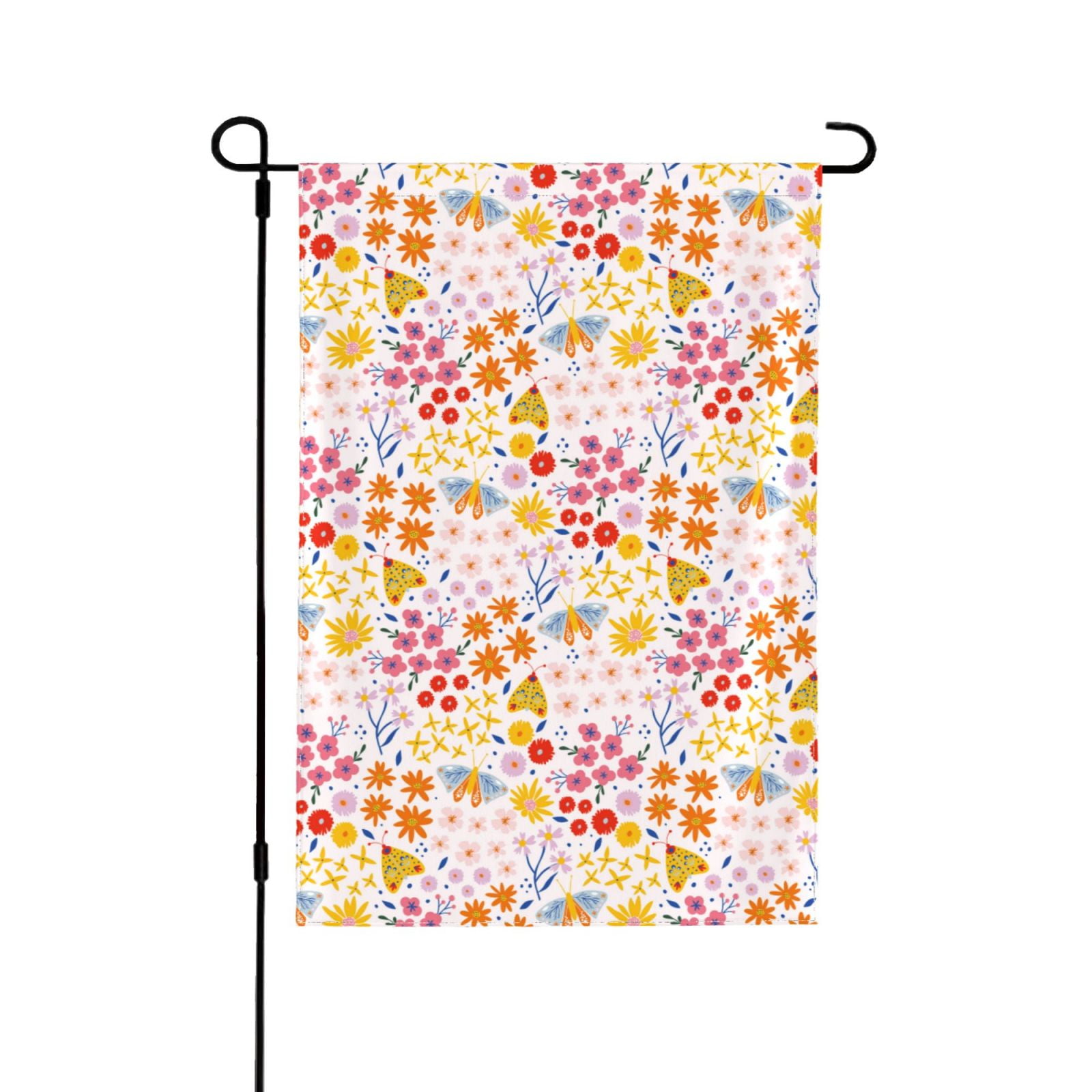 Wukai Colorful Floral Garden Flags Double Sided Welcome Garden Yard ...