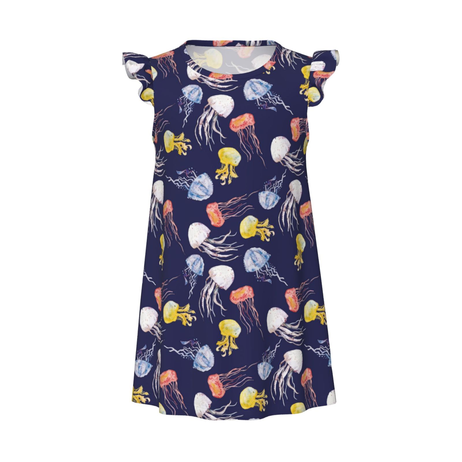 Wukai Colorful Jellyfish Print Girls Nightgowns Pajamas Dress,Soft ...
