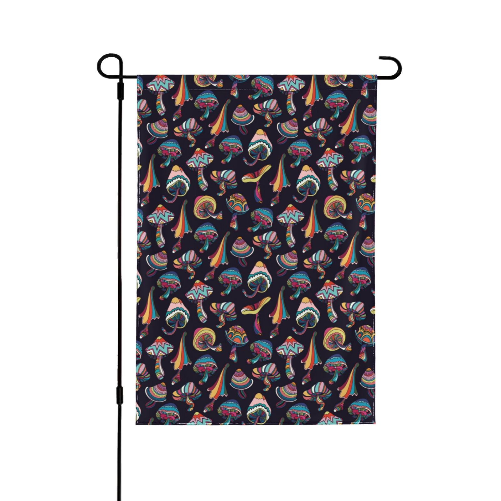 Wukai Colorful Mushrooms in Doodle Style Garden Flags Double Sided ...
