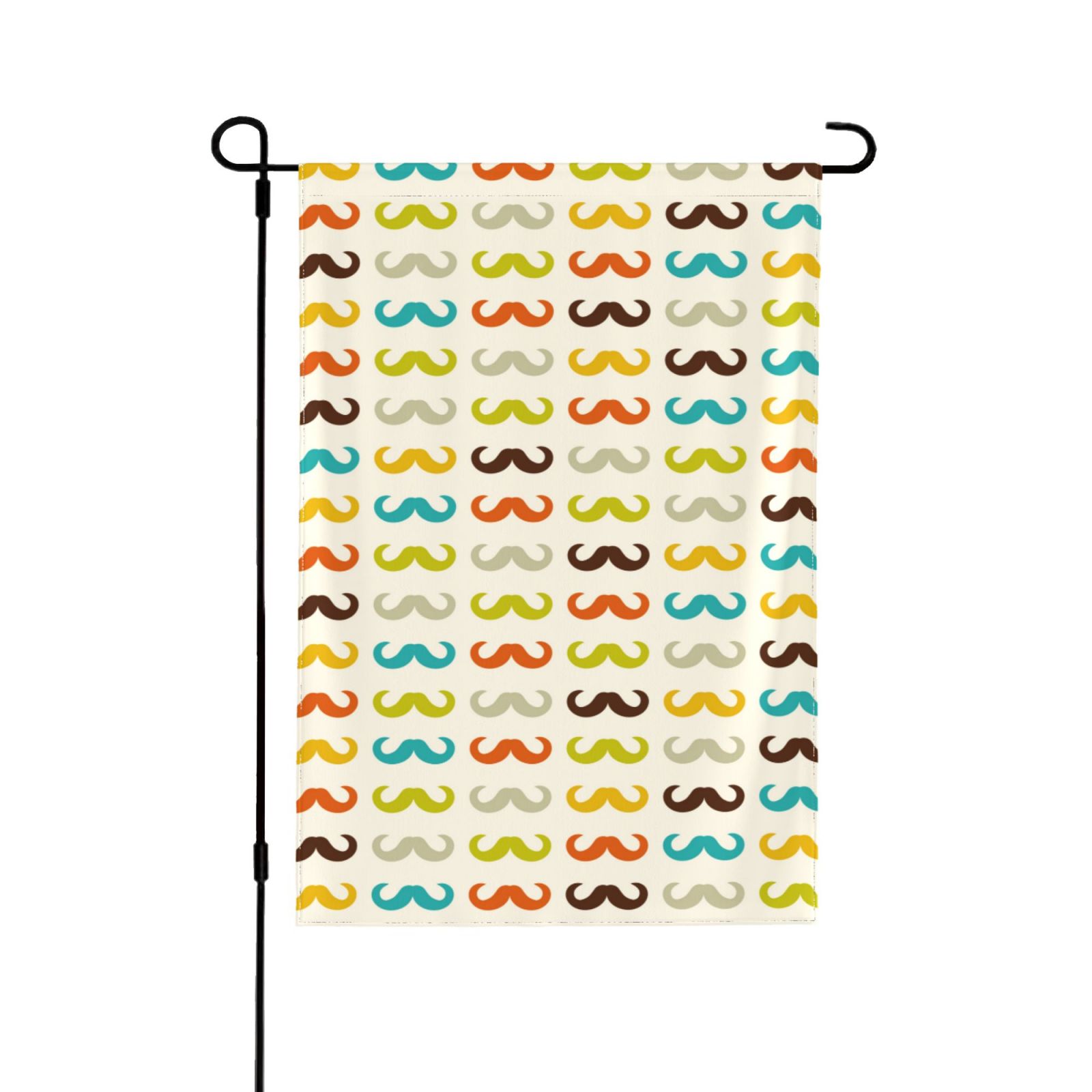 Wukai Colorful Mustache Garden Flags Double Sided Welcome Garden Yard House Flags Outside ...