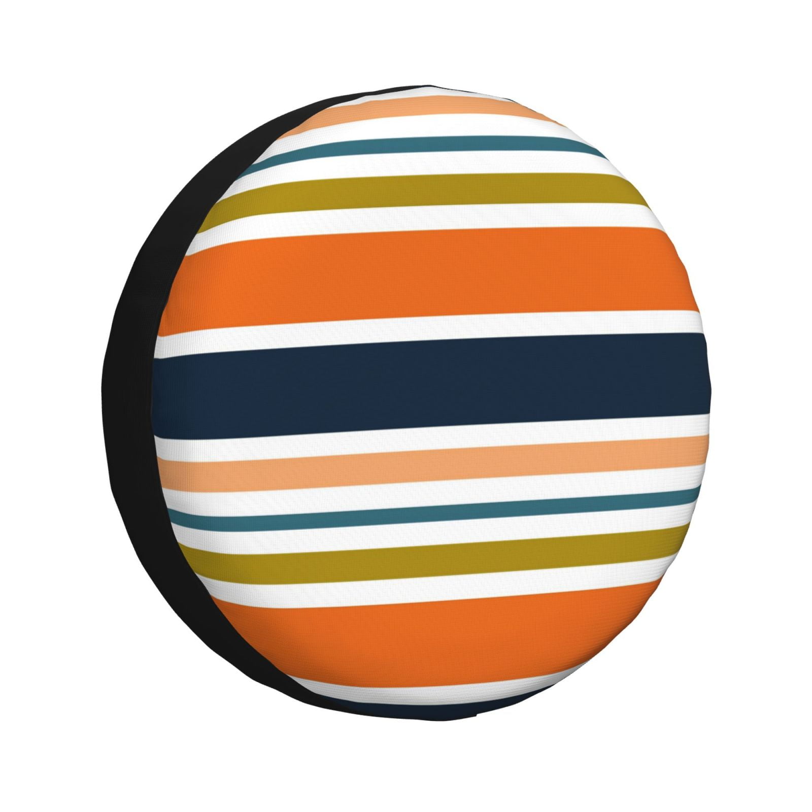 Wukai Colorful Pastel Stripes Print Spare Tire Cover for RV Trailer ...
