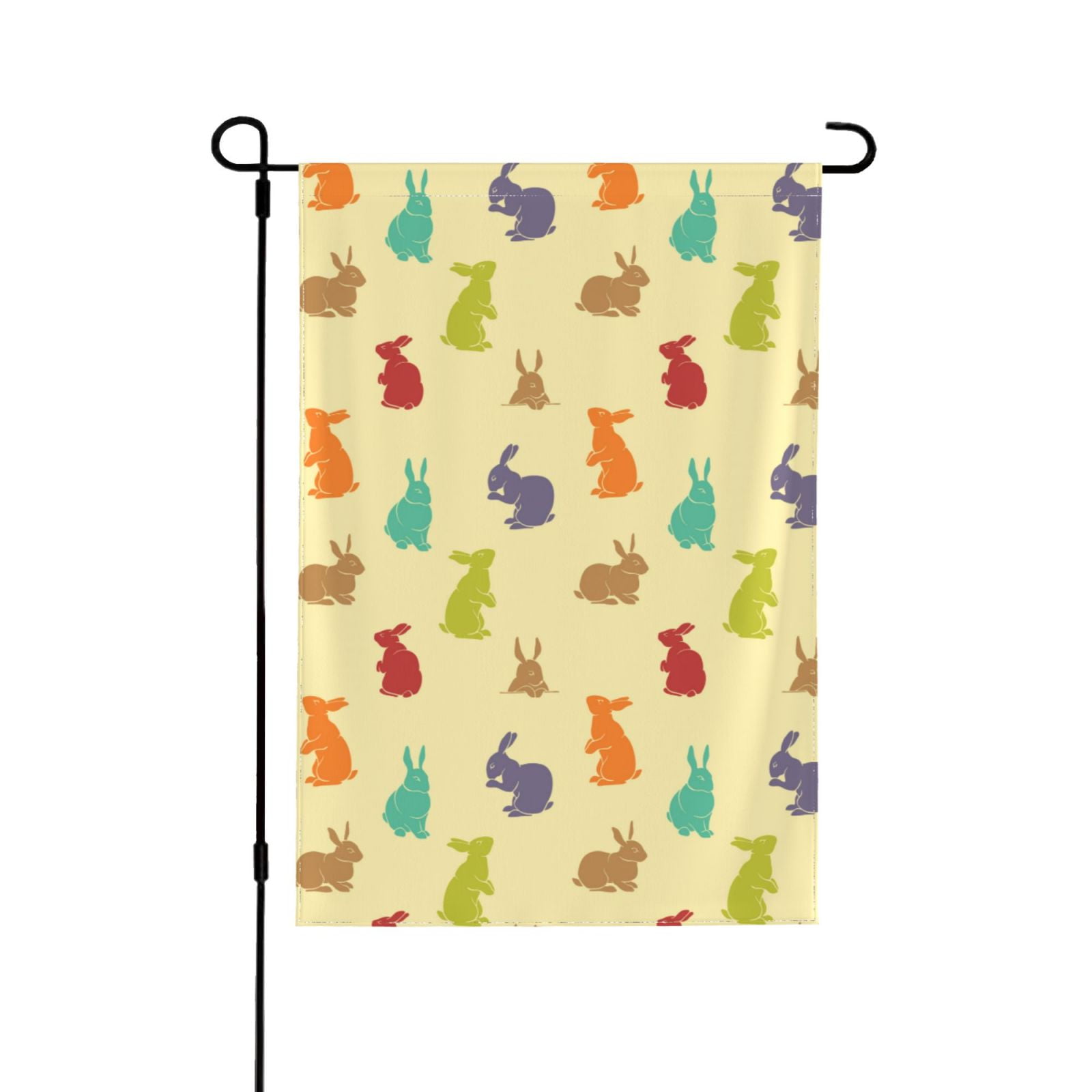 Wukai Colorful Rabbit Garden Flags Double Sided Welcome Garden Yard ...