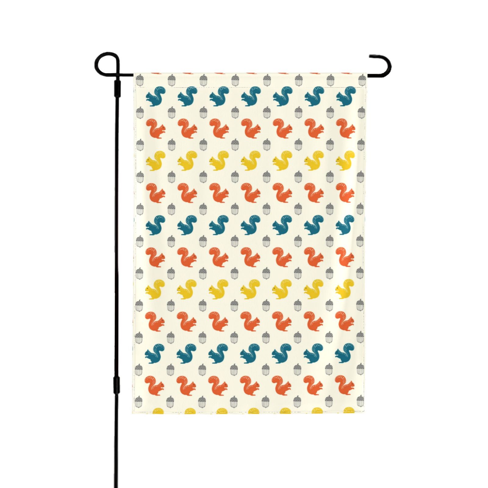 Wukai Colorful Squirrel Garden Flags Double Sided Welcome Garden Yard ...