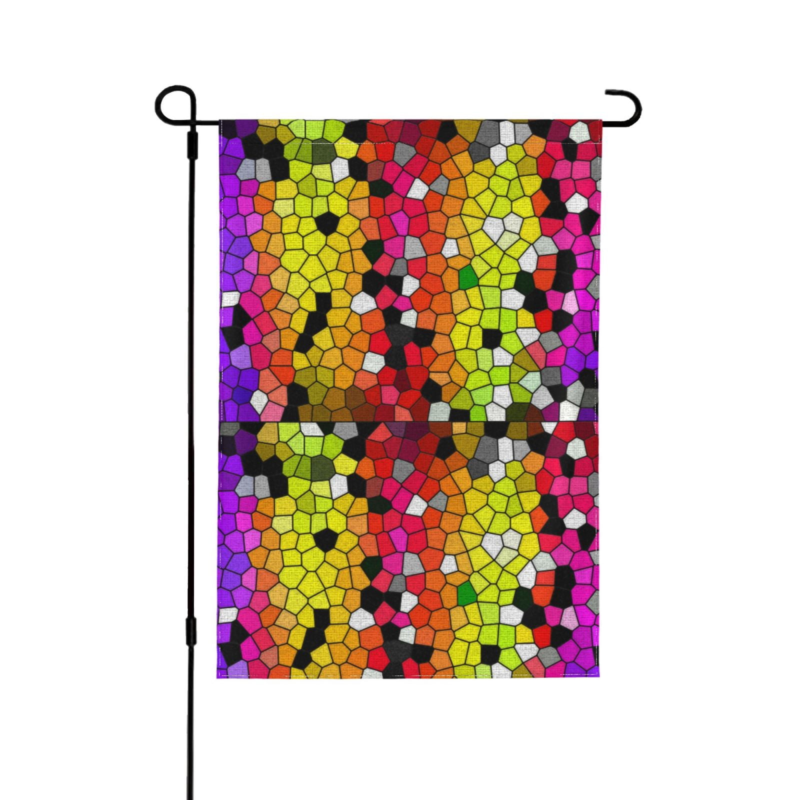 Wukai Colorful Tie Dye Stained Glass 1 Garden Flags Double Sided ...