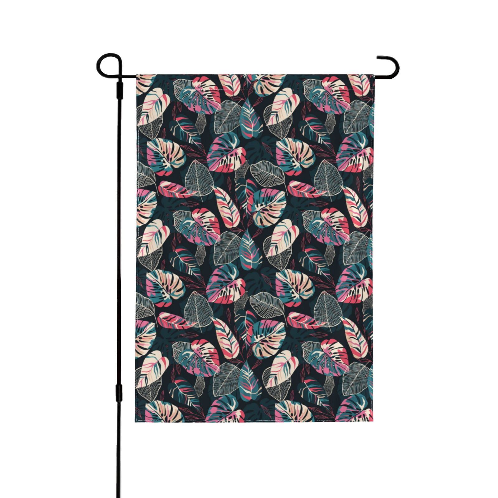 Wukai Colorful Tropical Leaves Garden Flags Double Sided Welcome Garden ...