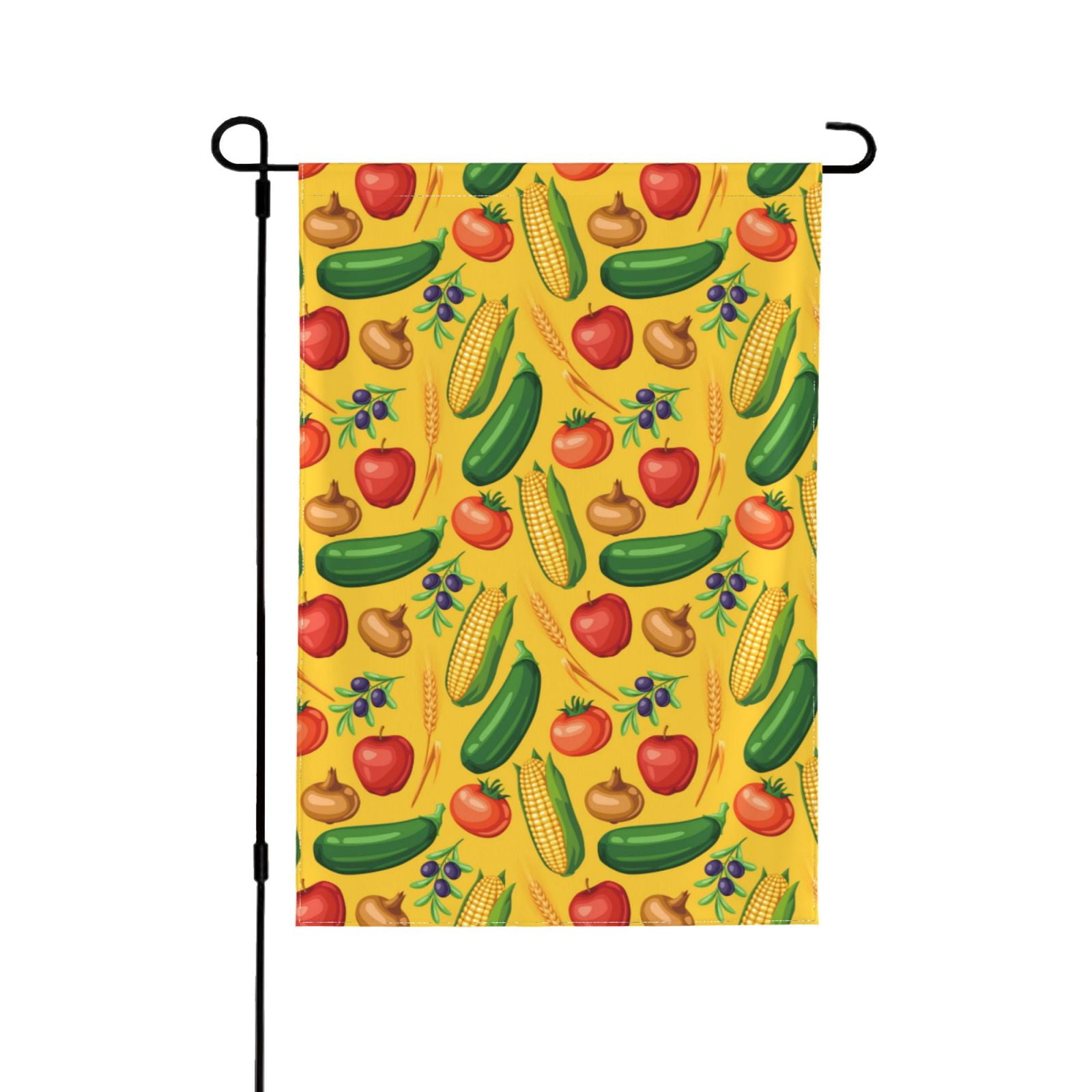 Wukai Colorful Vegetables Garden Flags Double Sided Welcome Garden Yard ...