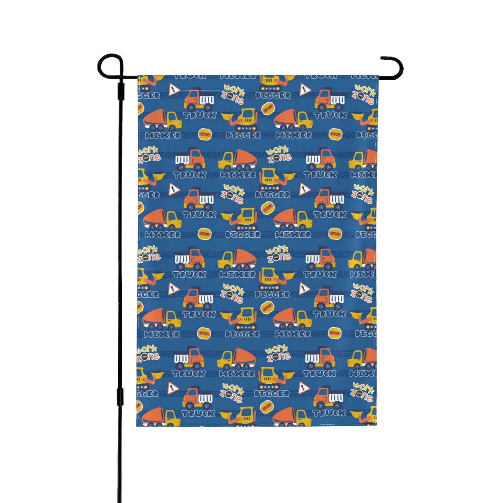 Wukai Construction Vehicles Garden Flags Double Sided Welcome Garden ...