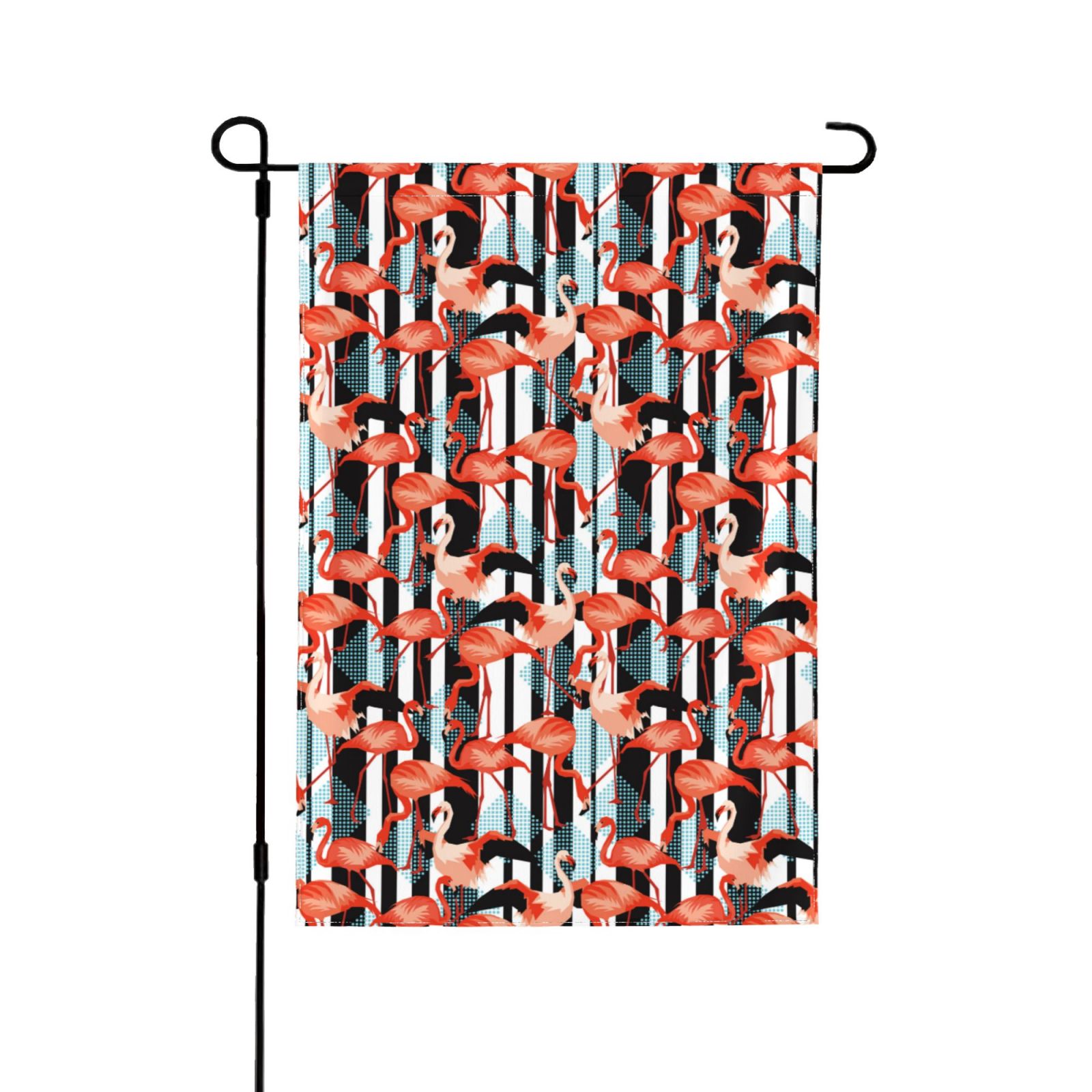 Wukai Cool Flamingo Garden Flags Double Sided Welcome Garden Yard House ...