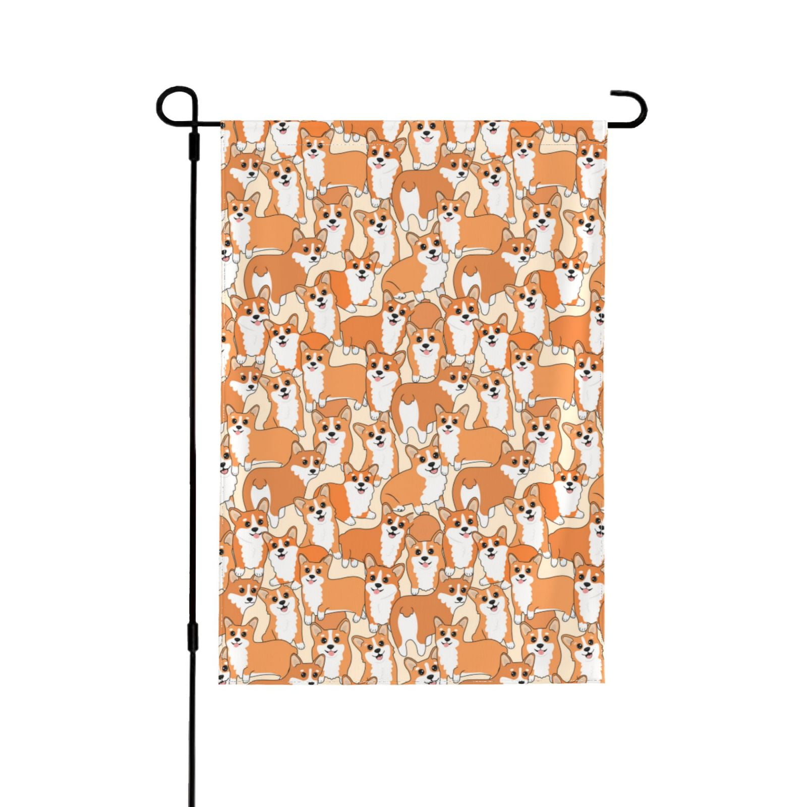 Wukai Corgi Animal Garden Flags Double Sided Welcome Garden Yard House ...