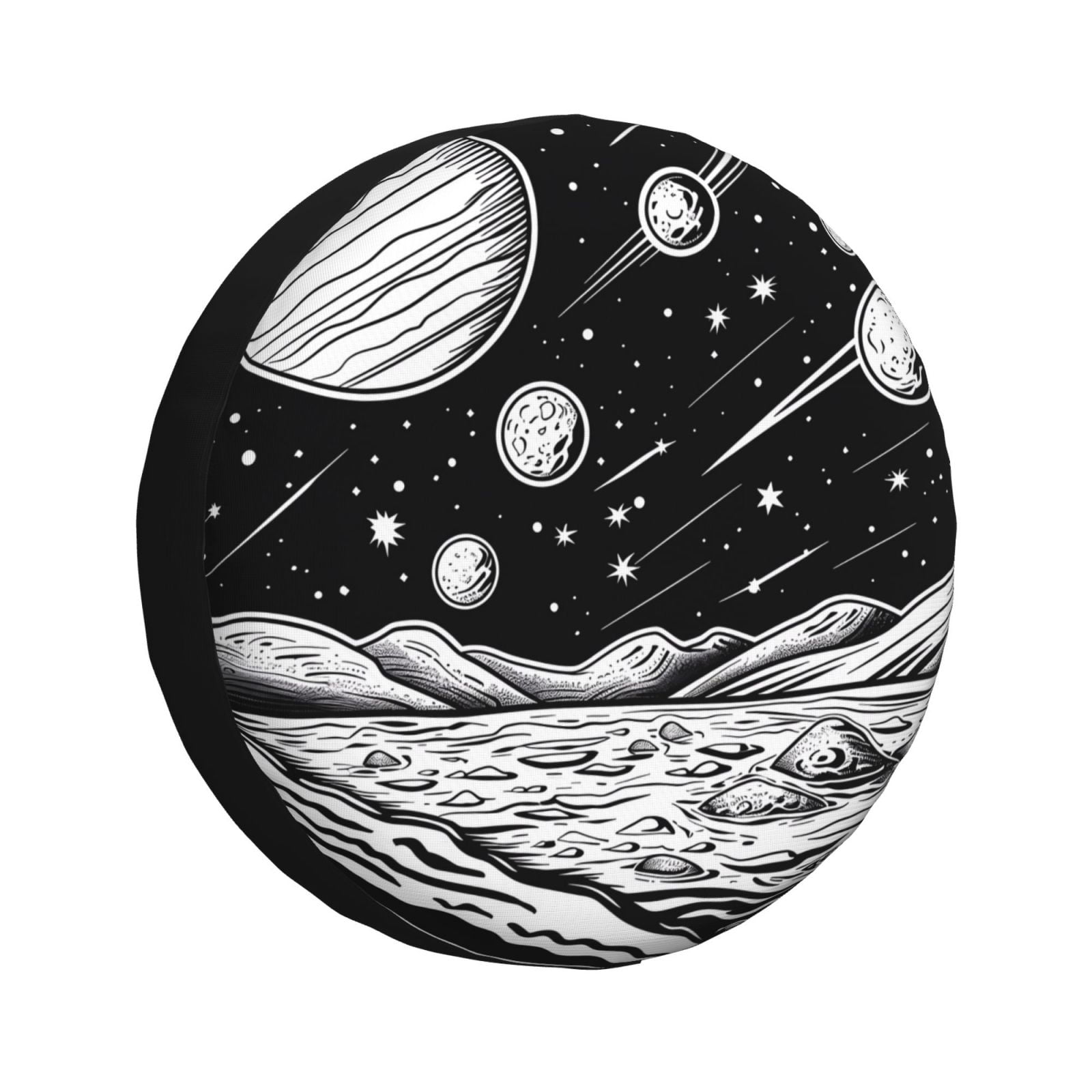 Wukai Cosmic Landscape Celestial Art Print Spare Tire Cover for RV ...