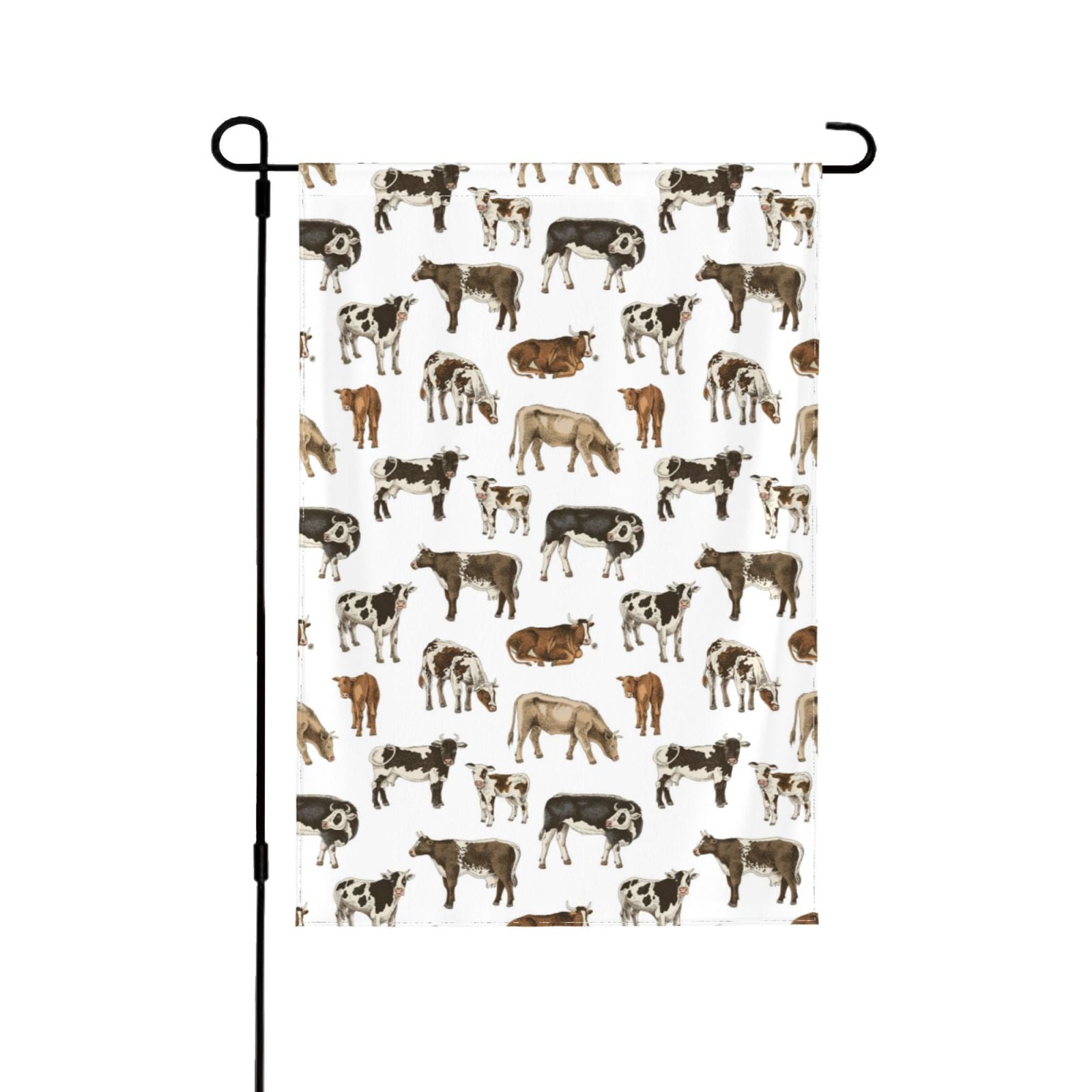 Wukai Cow Garden Flags Double Sided Welcome Garden Yard House Flags ...