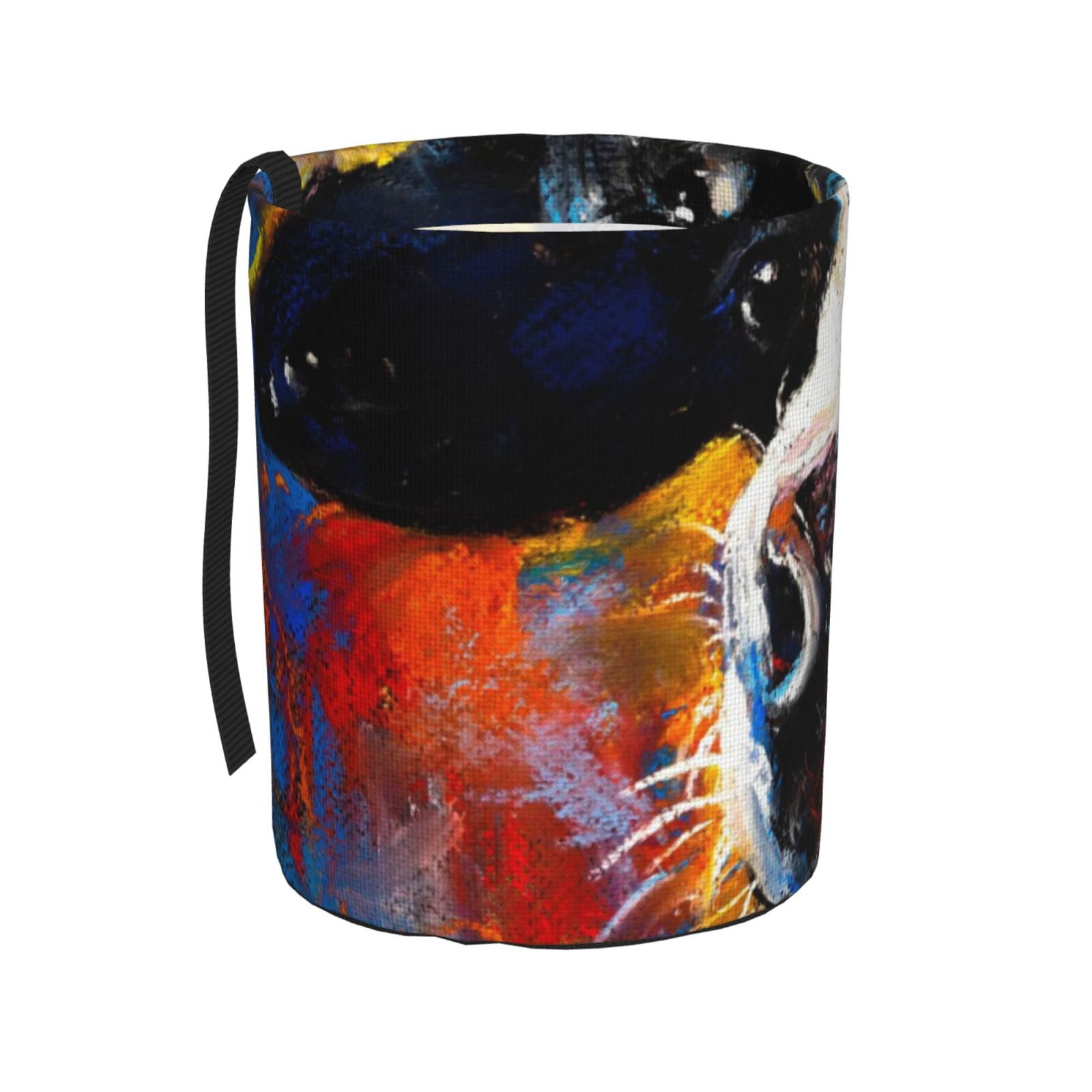 Wukai Cow Print Car Trash Can - Easy to Clean Hanging Garbage Bin ...