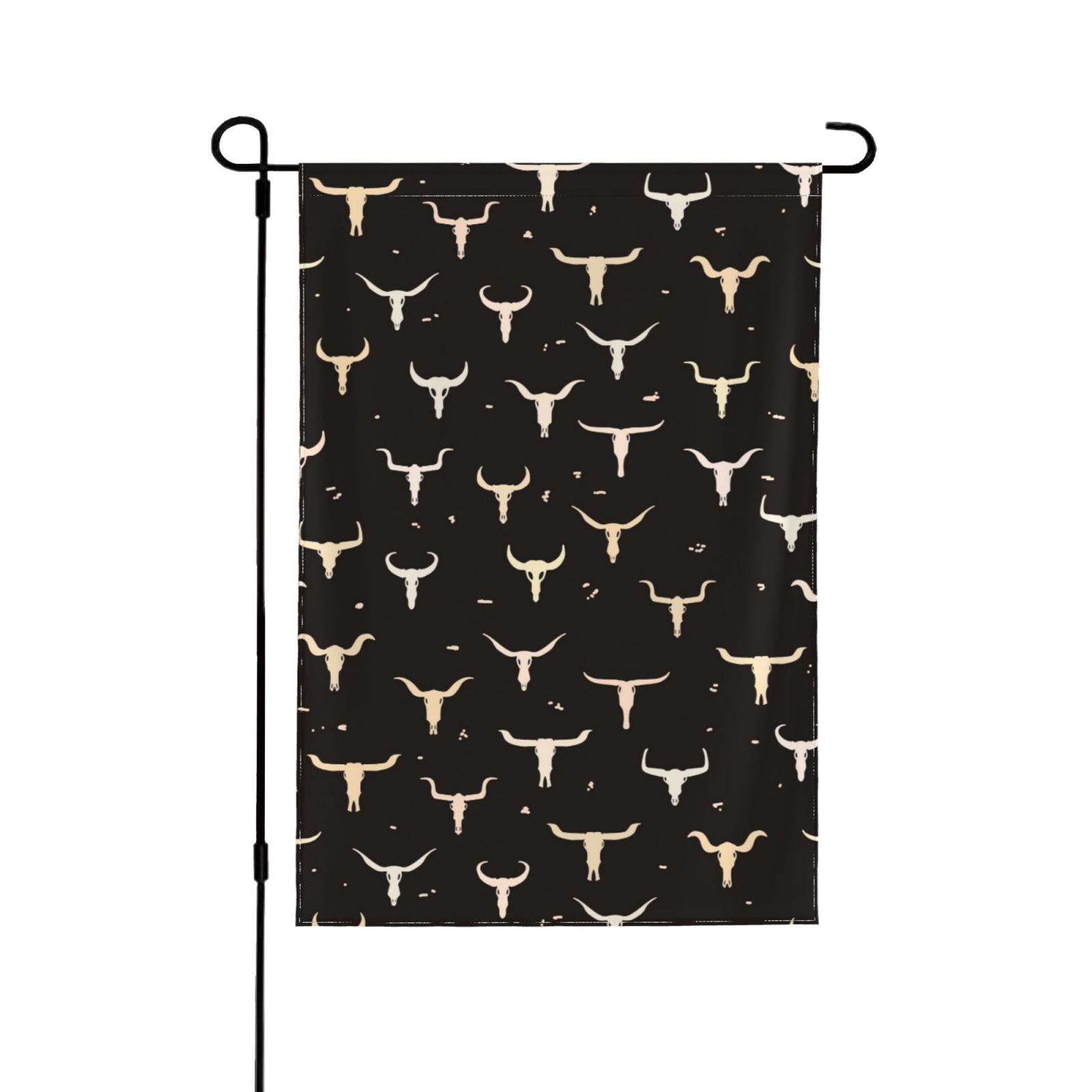 Wukai Cow Skulls Garden Flags Double Sided Welcome Garden Yard House ...