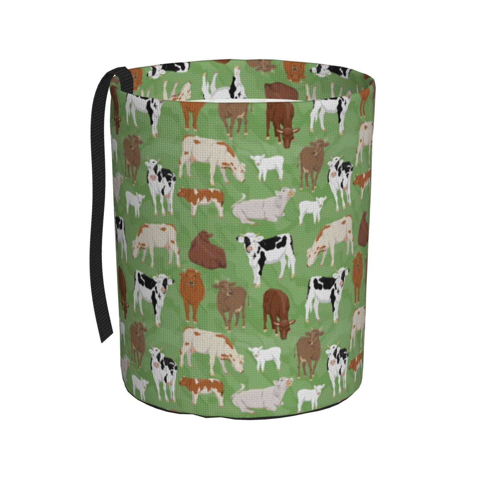 Wukai Cows And Calves Print Car Trash Can - Easy to Clean Hanging ...