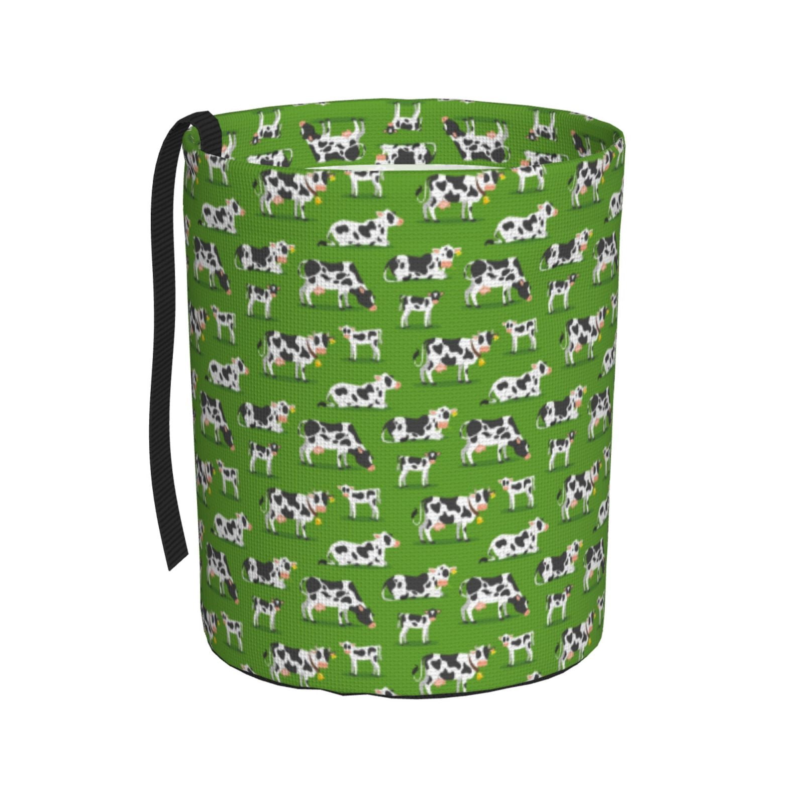 Wukai Cows With Calfs Green Print Car Trash Can - Easy to Clean Hanging ...