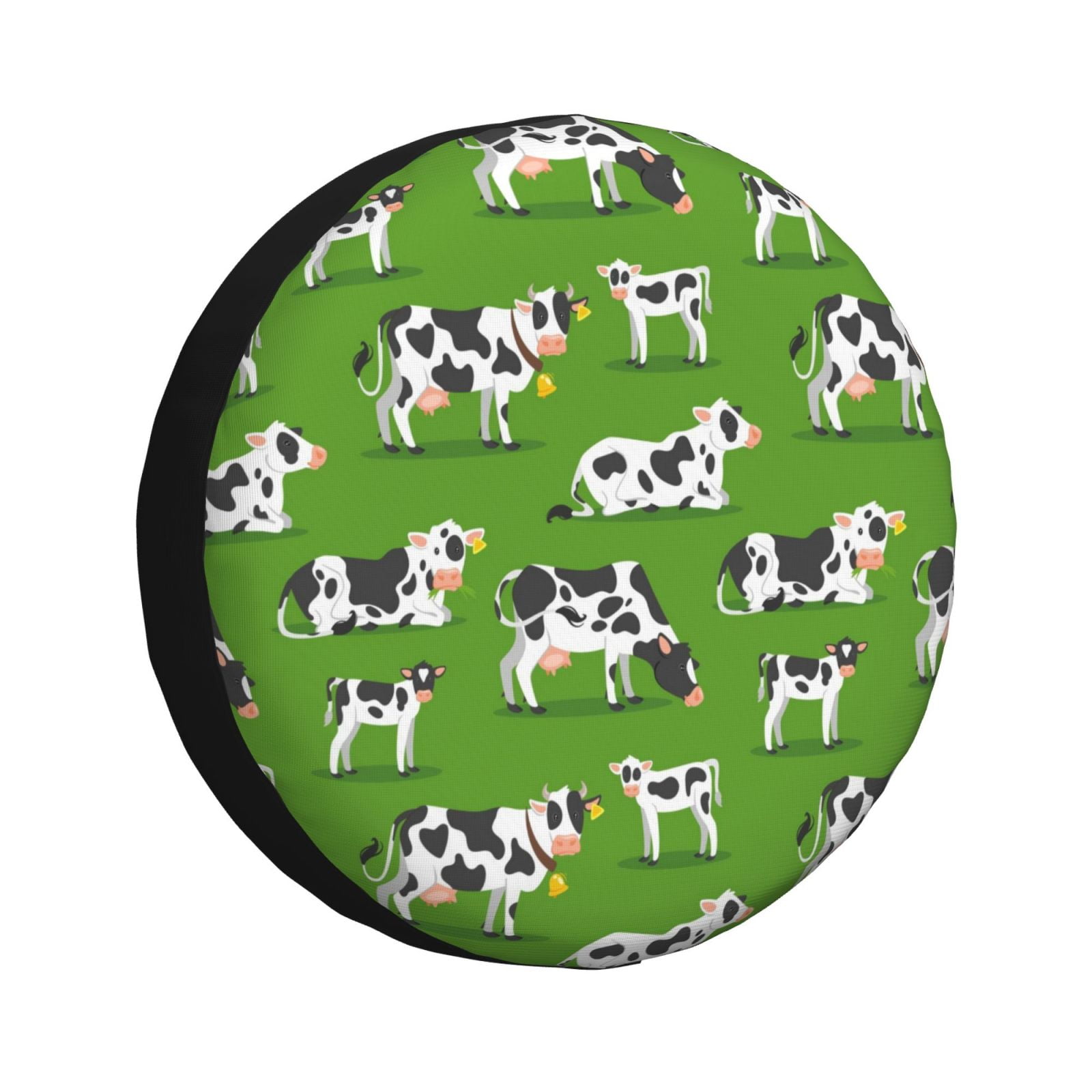 Wukai Cows With Calfs Green Print Spare Tire Cover for RV Trailer ...