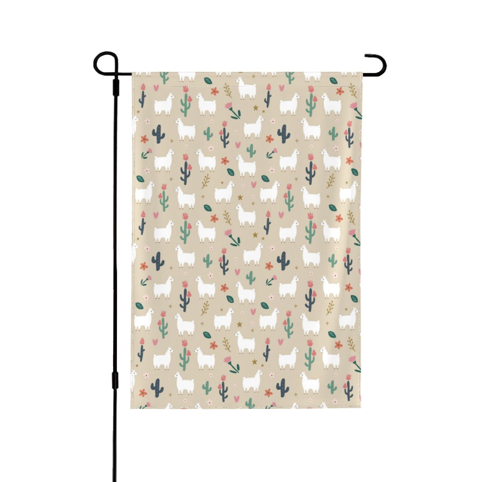Wukai Cute Alpaca Garden Flags Double Sided Welcome Garden Yard House ...