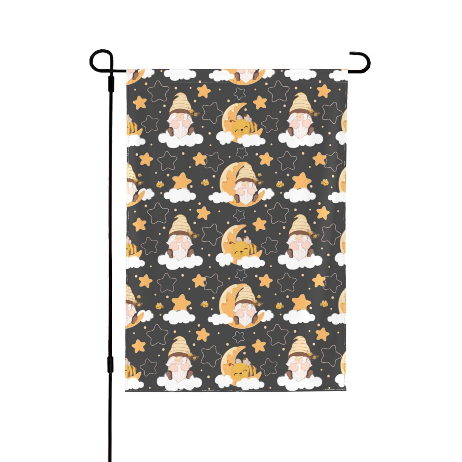 Wukai Cute Bee Gnome Garden Flags Double Sided Welcome Garden Yard ...