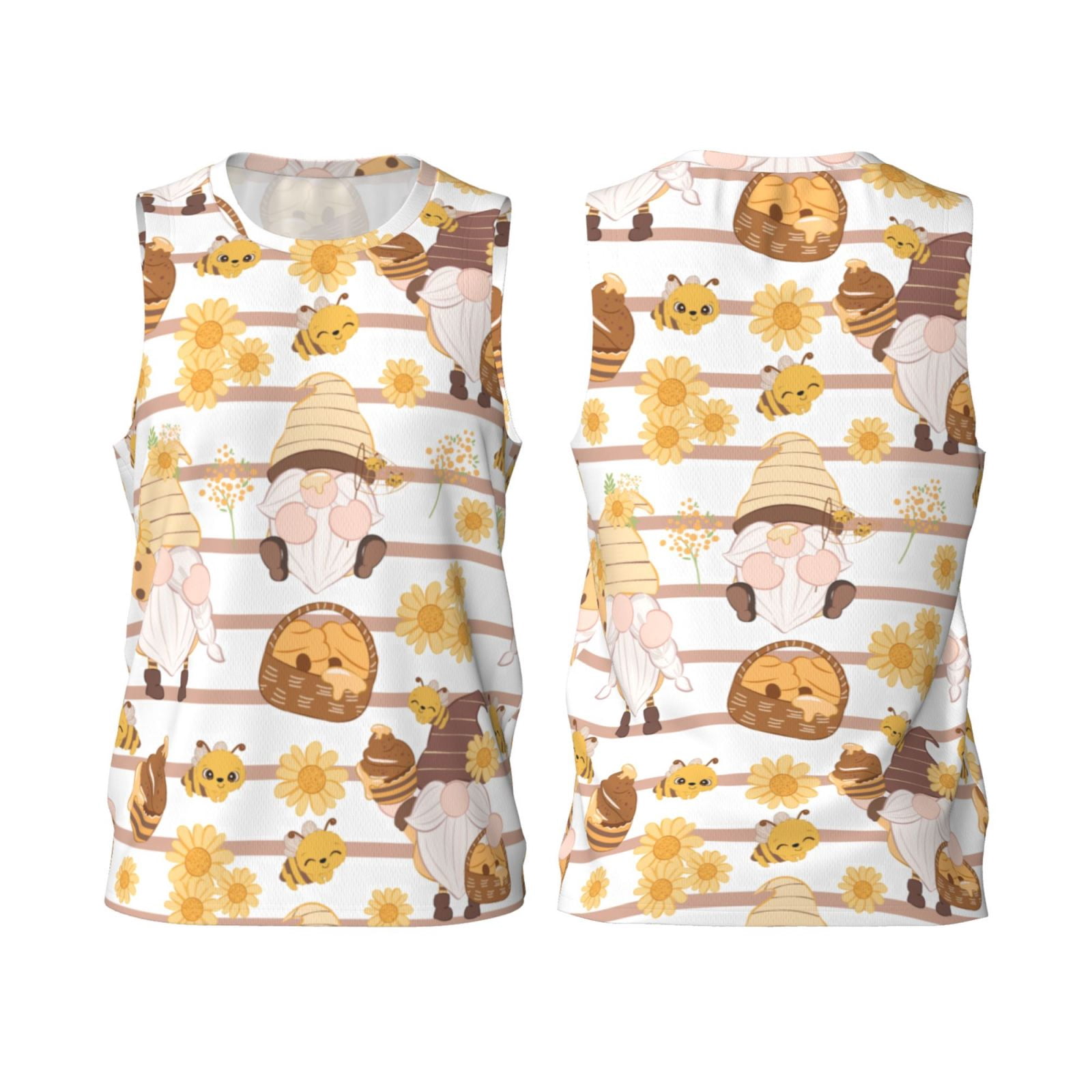 Wukai Cute Bee Gnome Men’s Basketball Jersey - Walmart.com