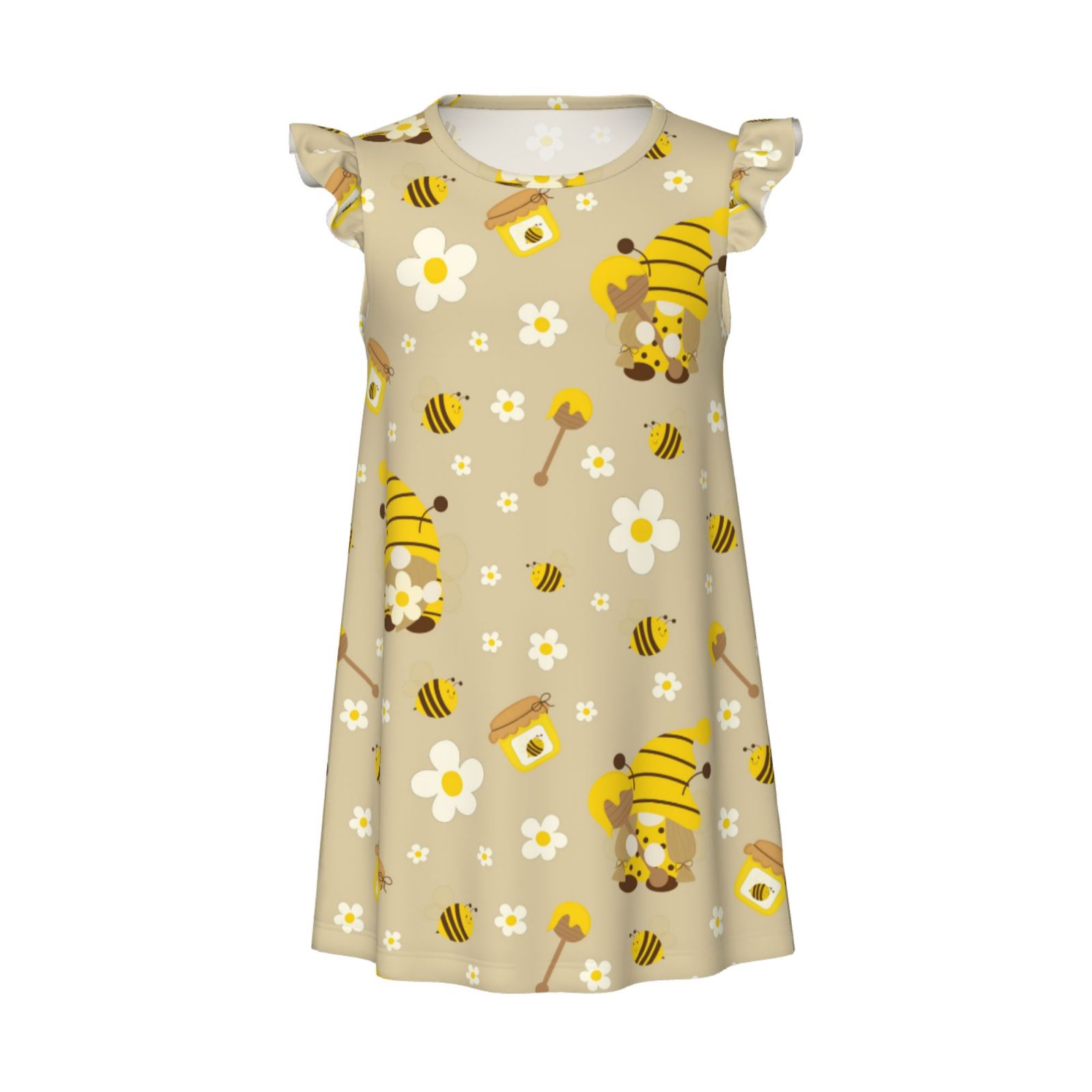 Wukai Cute Bee Gnomes Print Girls Nightgowns Pajamas Dress,Soft & Cute ...