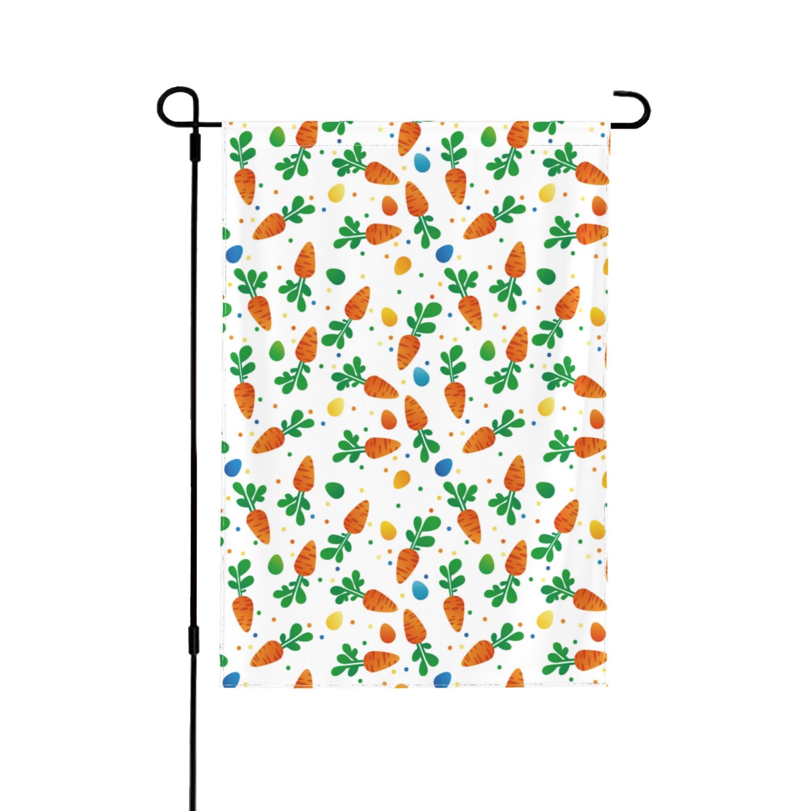 Wukai Cute Carrot Garden Flags Double Sided Welcome Garden Yard House ...