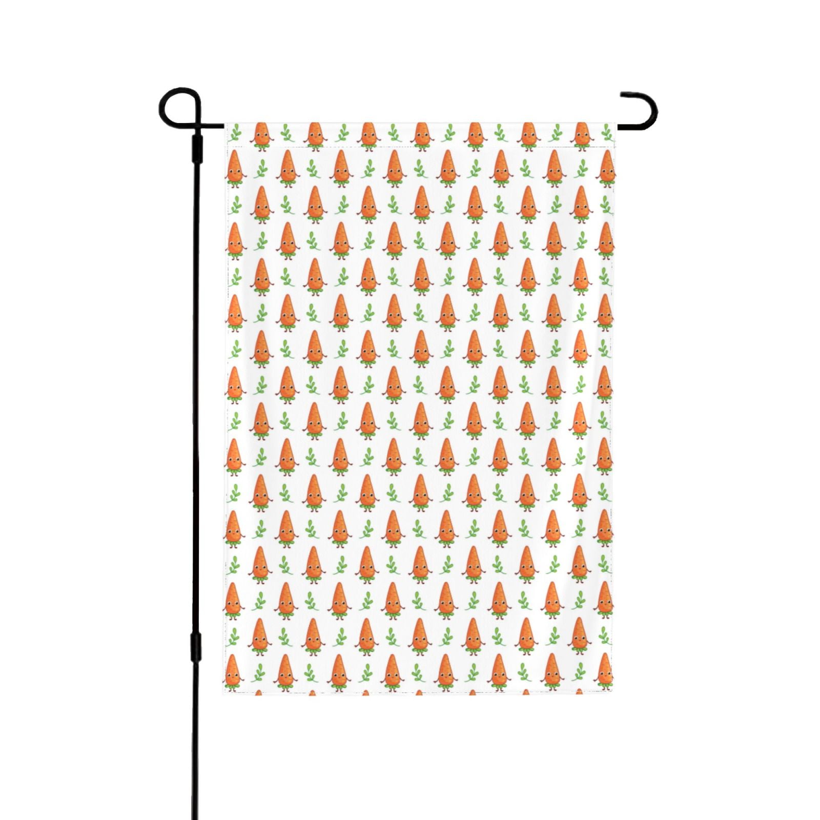 Wukai Cute Carrot Print Garden Flags Double Sided Welcome Garden Yard House Flags Outside ...