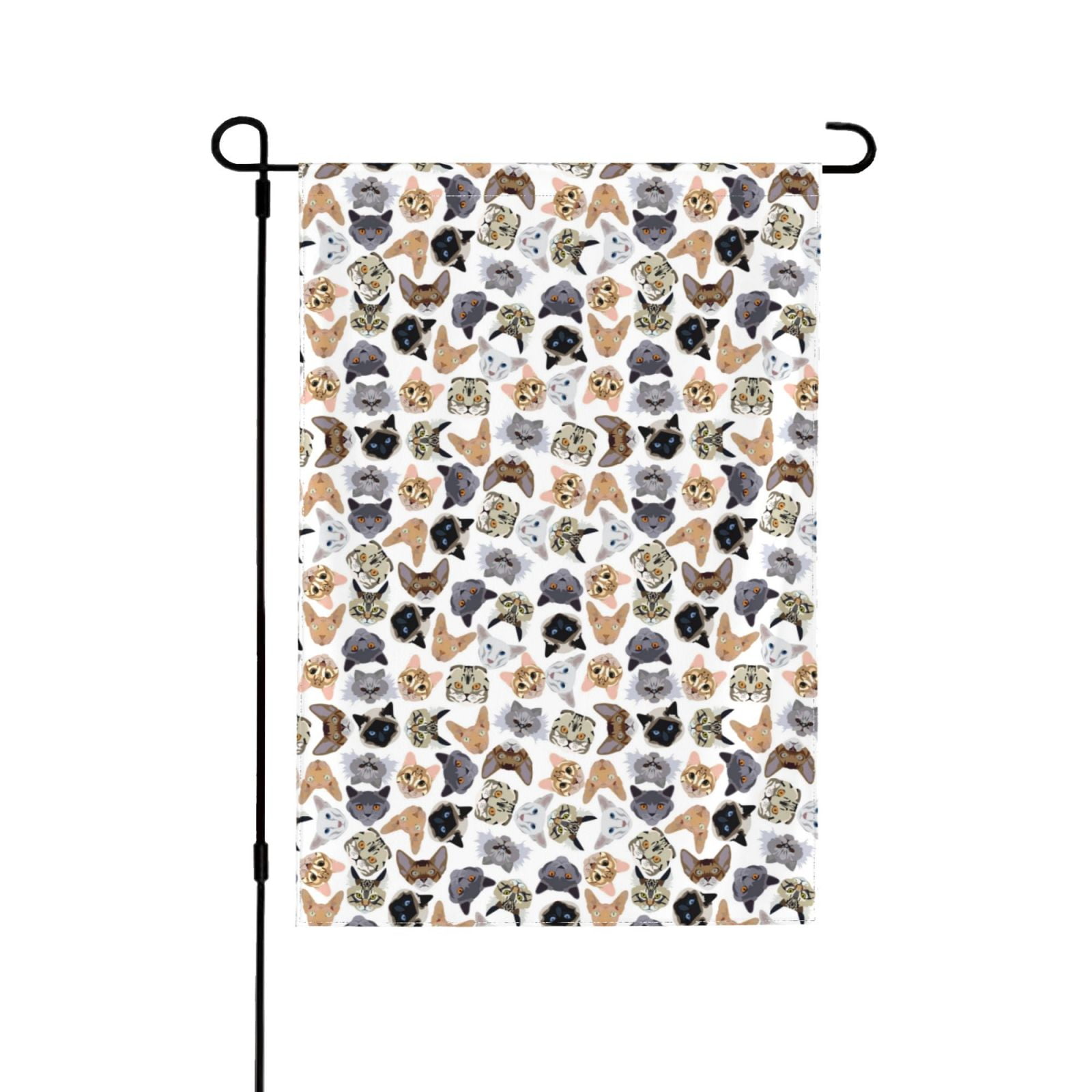 Wukai Cute Cats Garden Flags Double Sided Welcome Garden Yard House ...