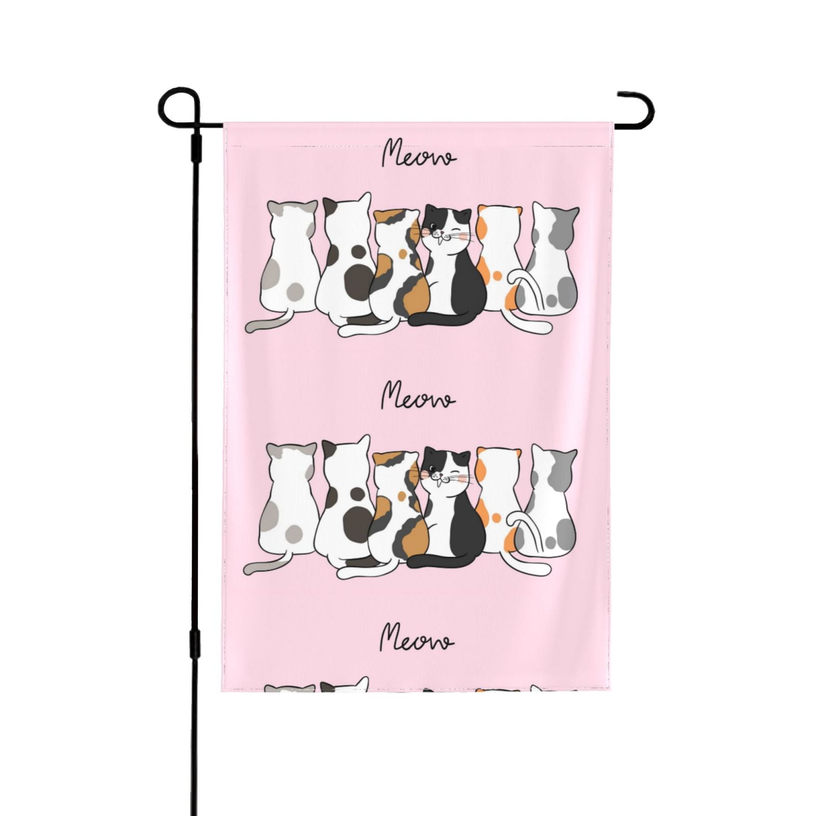 Wukai Cute Cats Garden Flags Double Sided Welcome Garden Yard House ...