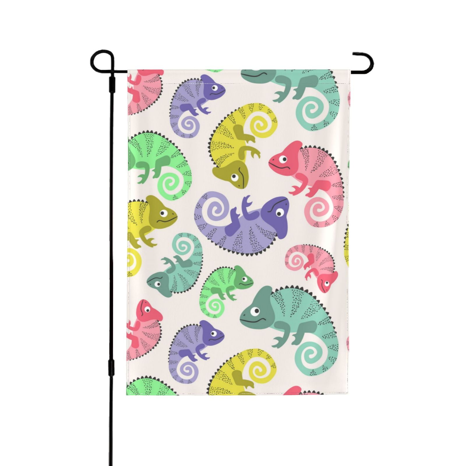 Wukai Cute Chameleons Garden Flags Double Sided Welcome Garden Yard ...
