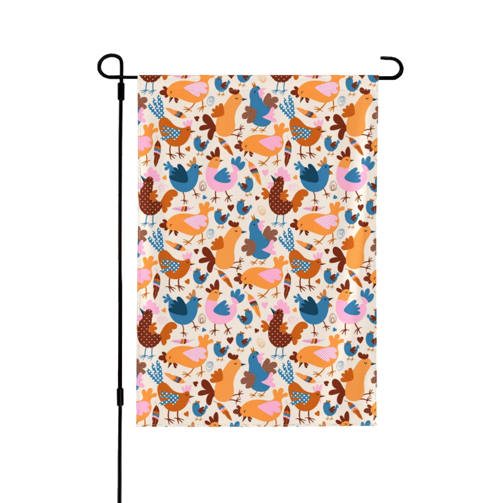 Wukai Cute Chickens Garden Flags Double Sided Welcome Garden Yard House ...