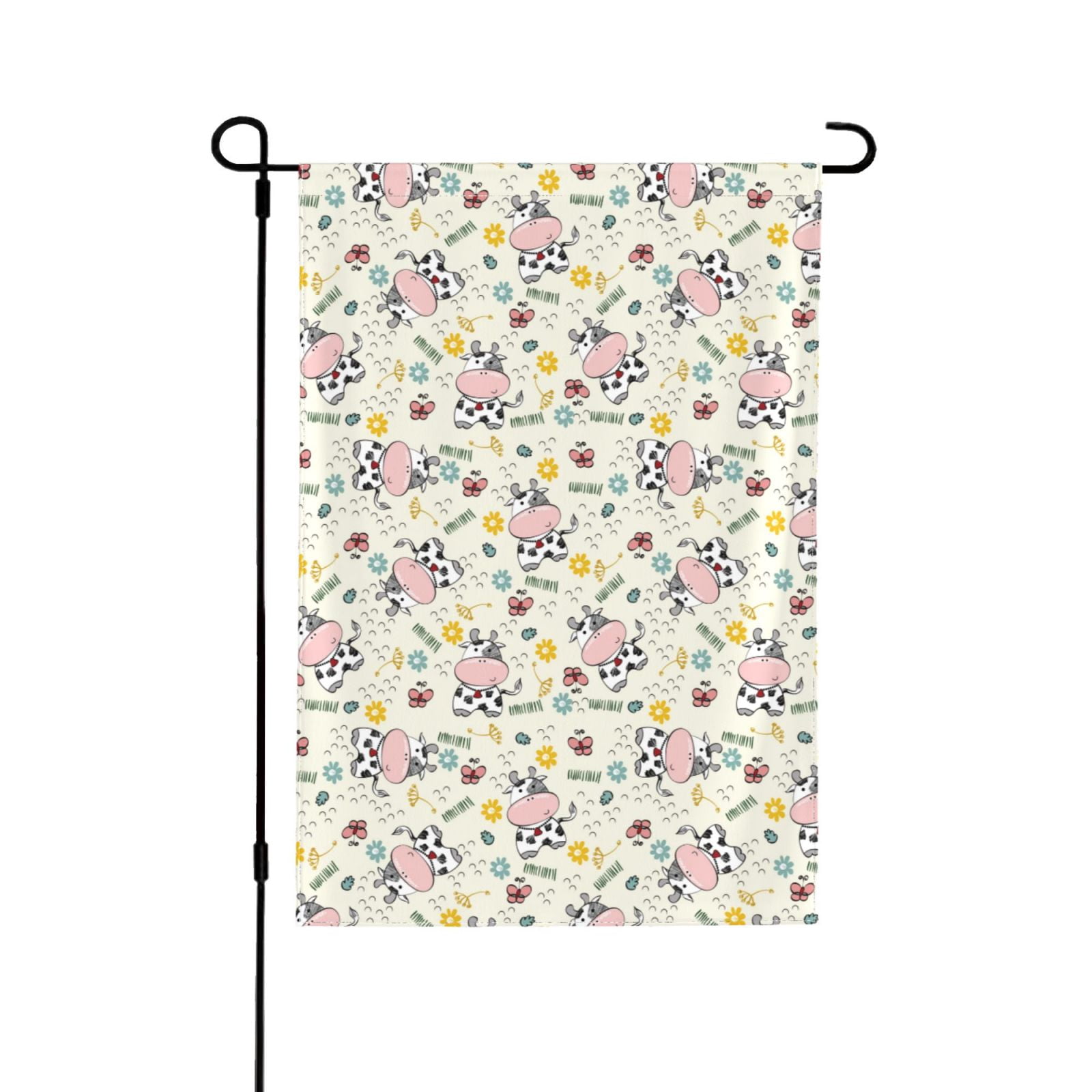 Wukai Cute Cow Garden Flags Double Sided Welcome Garden Yard House ...