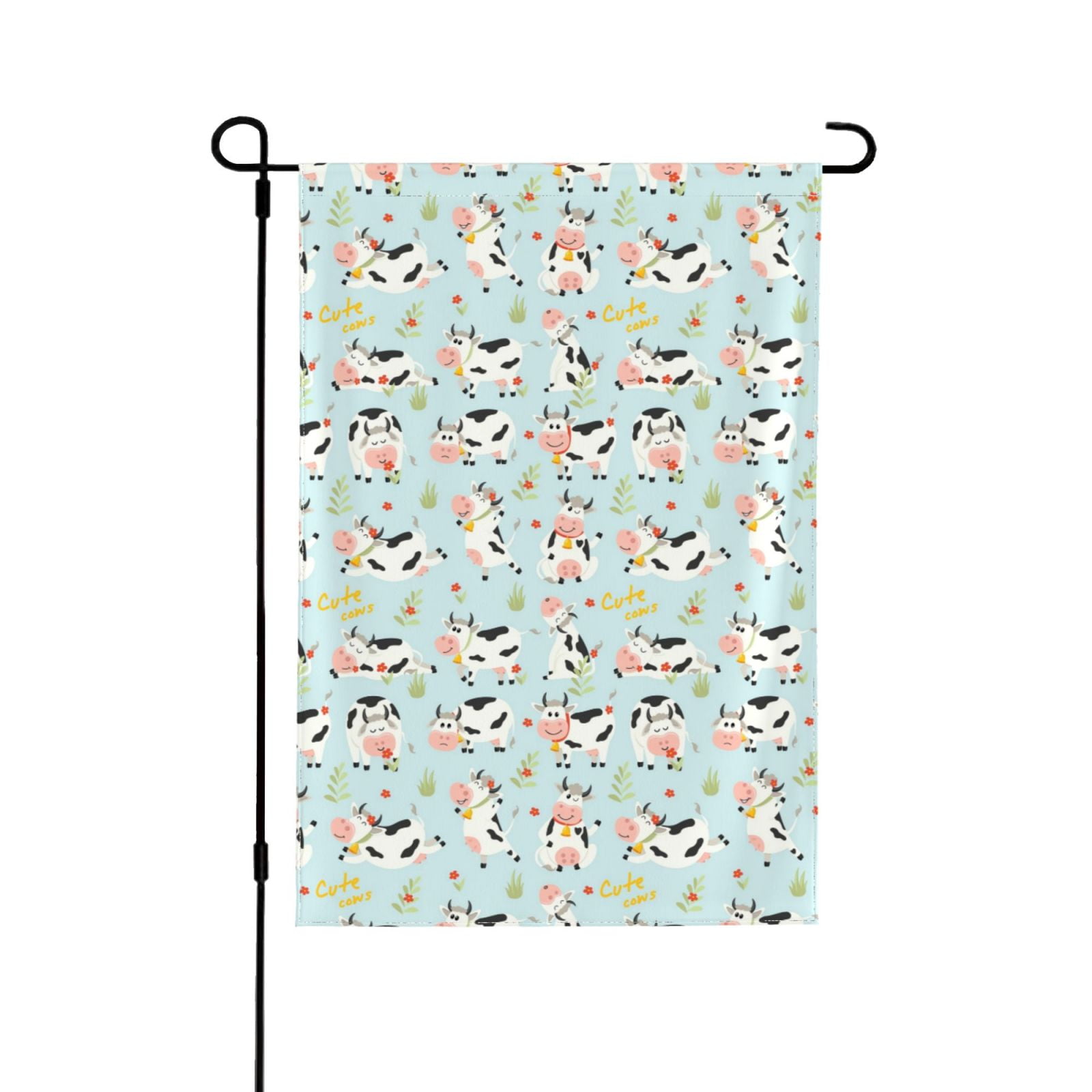 Wukai Cute Cows Garden Flags Double Sided Welcome Garden Yard House ...