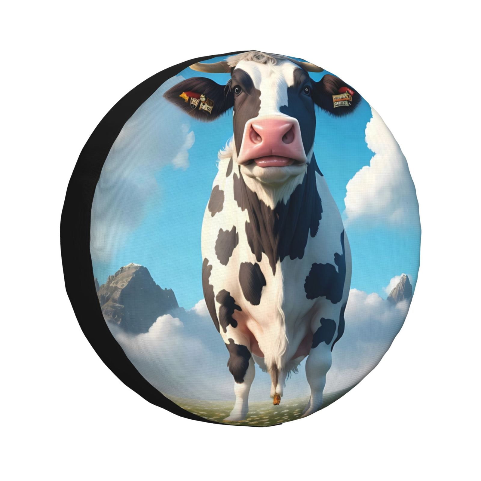Wukai Cute Daisy Cow A Print Spare Tire Cover for RV Trailer,Waterproof ...