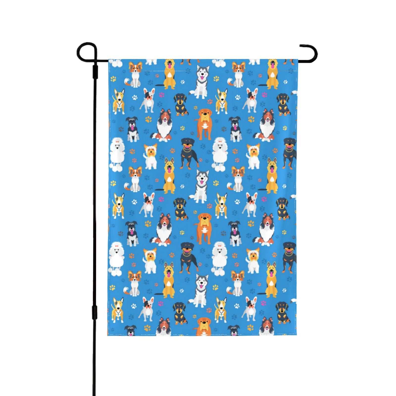 Wukai Cute Dogs Garden Flags Double Sided Welcome Garden Yard House ...