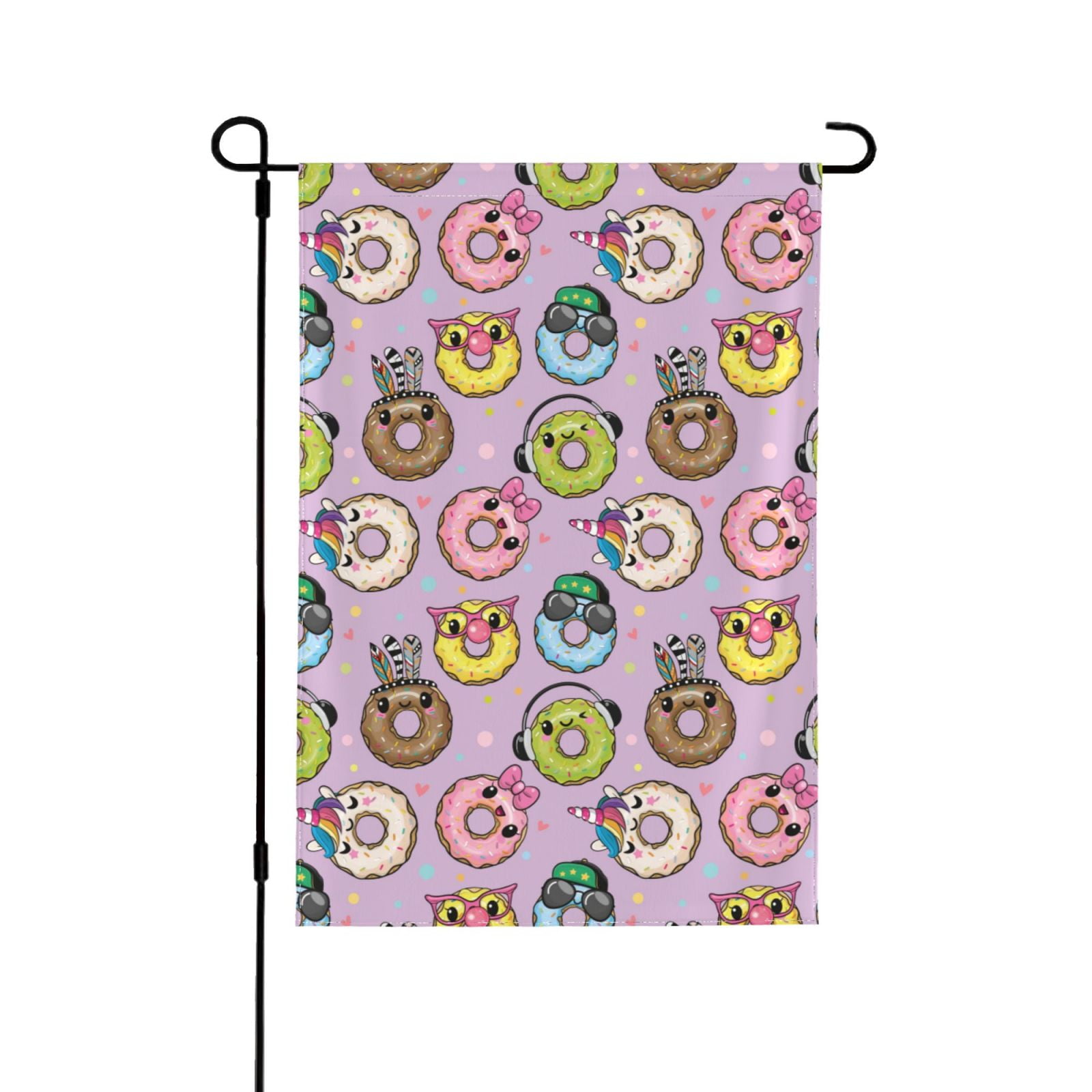 Wukai Cute Donuts Garden Flags Double Sided Welcome Garden Yard House ...