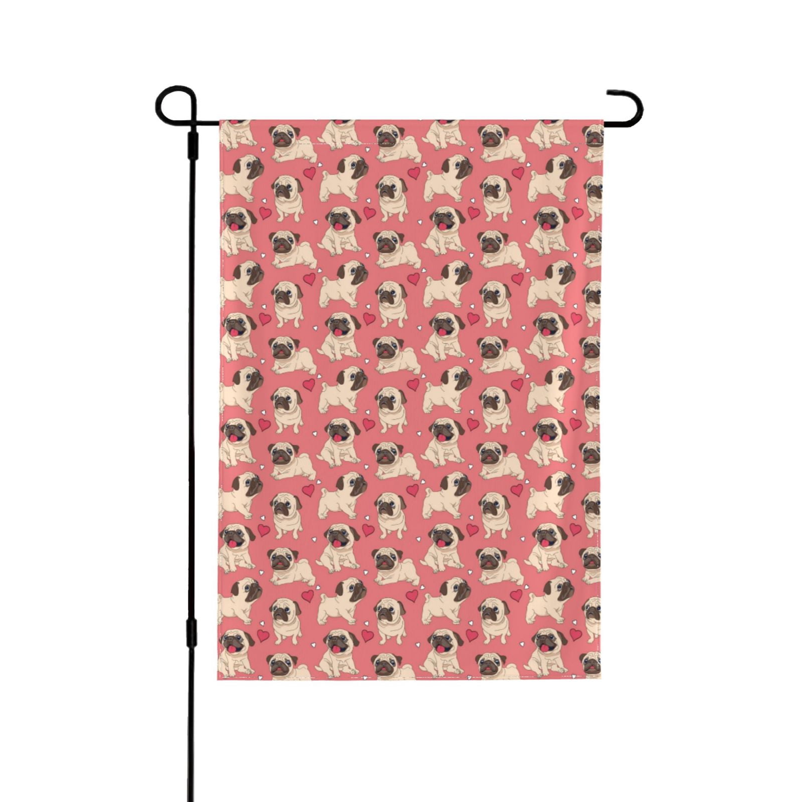 Wukai Cute French Bulldog Garden Flags Double Sided Welcome Garden Yard ...
