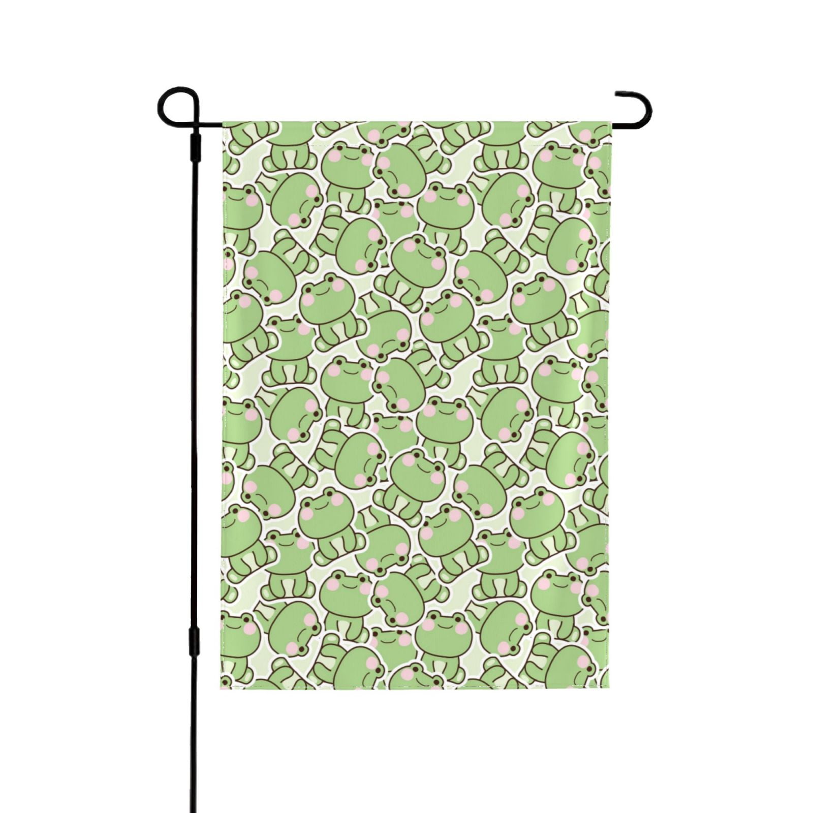 Wukai Cute Frog Garden Flags Double Sided Welcome Garden Yard House ...
