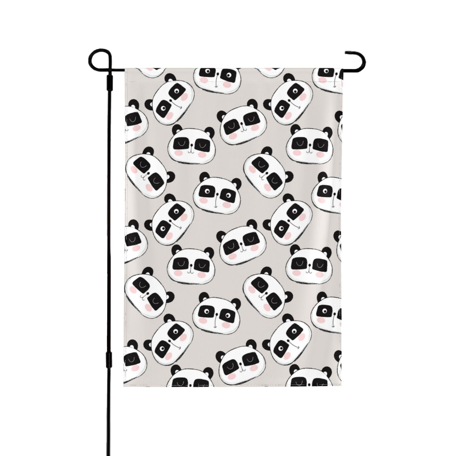 Wukai Cute Panda Garden Flags Double Sided Welcome Garden Yard House ...