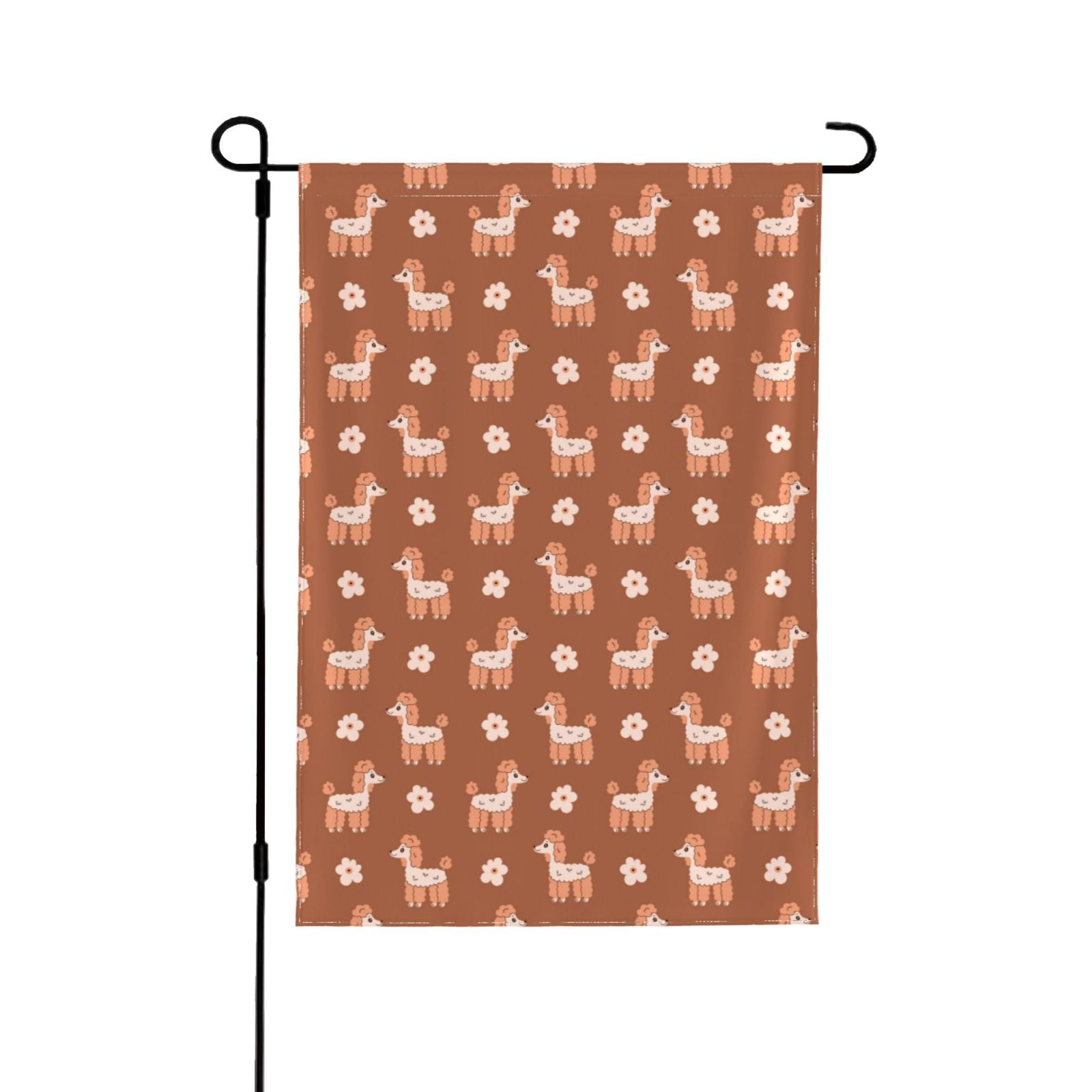 Wukai Cute Poodle Dog Garden Flags Double Sided Welcome Garden Yard ...